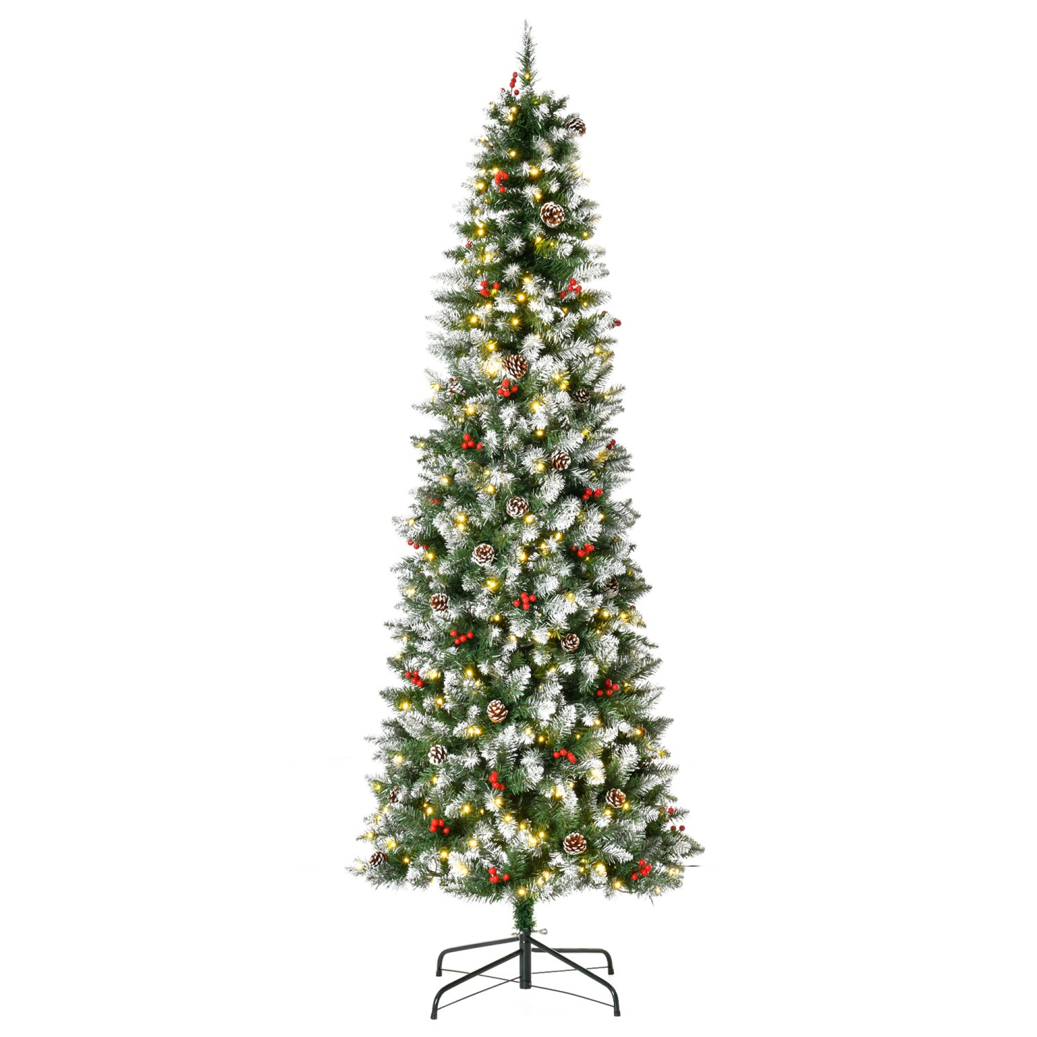 Streamdale Furniture Streamdale 7.5ft Pre-Lit Snow-Dipped Artificial ...