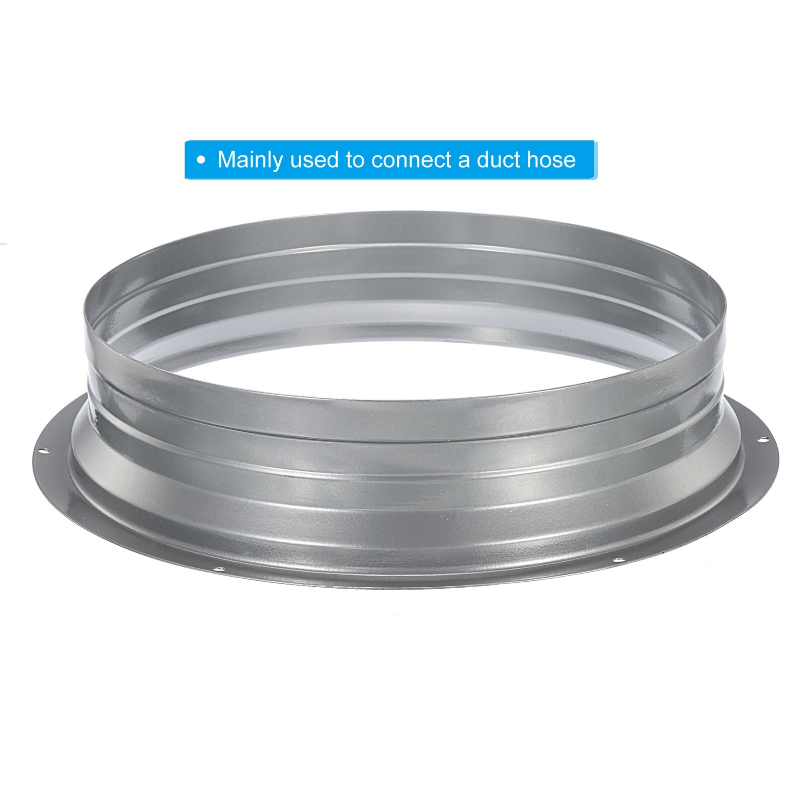 PATIKIL 10 Inch Duct Connector Flange Metal Fitting Straight Pipe ...