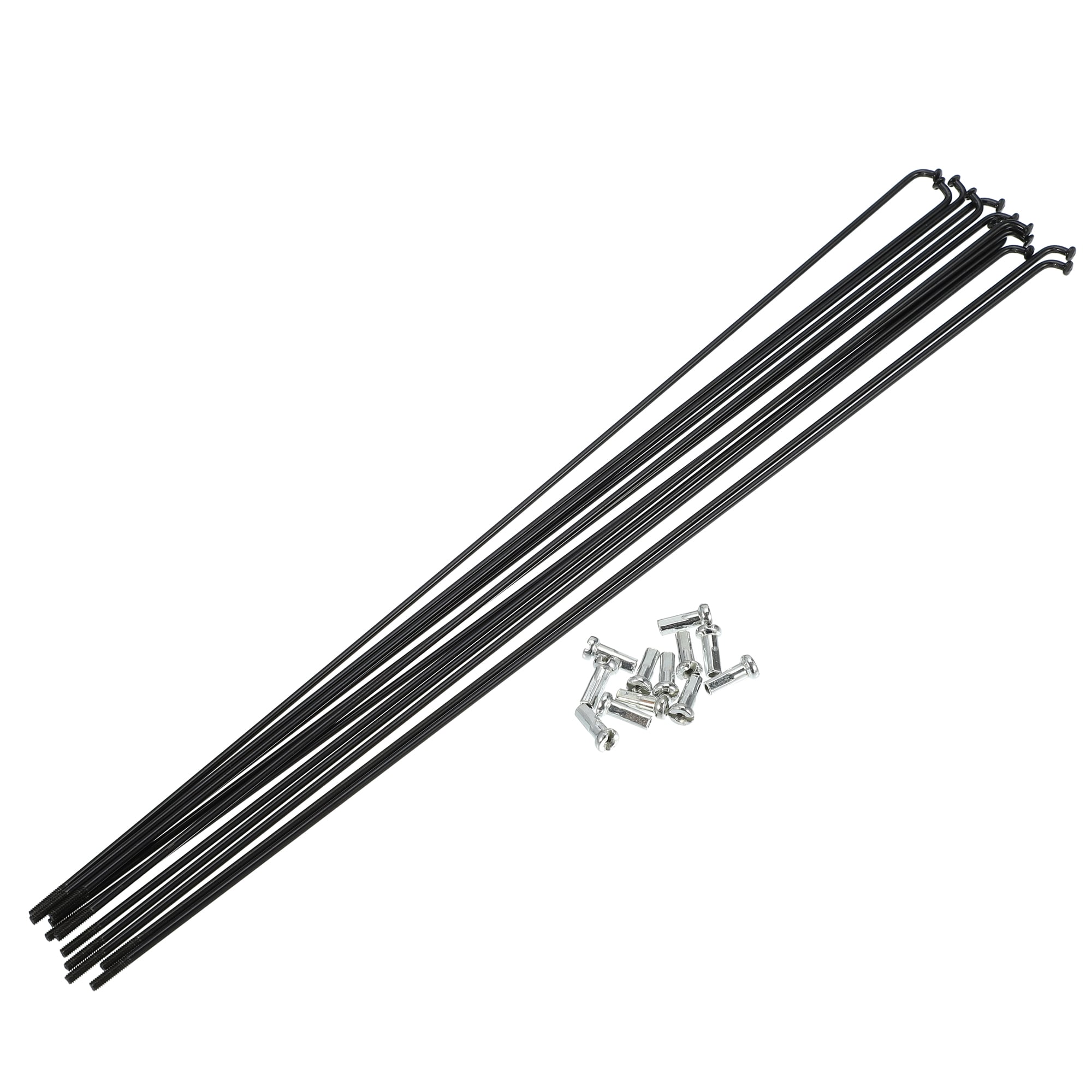 Unique Bargains 12pcs 14G J Bend 286mm x 2mm Bike Bicycle Spokes with ...