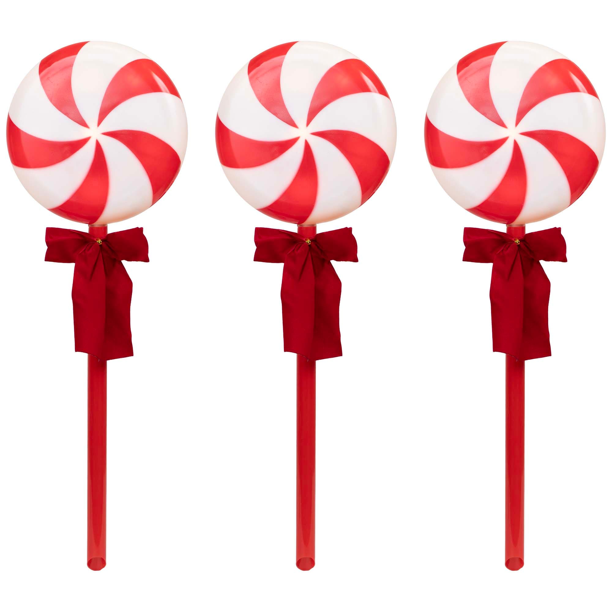 Northlight Lighted Peppermint Candy Christmas Outdoor Pathway Markers ...