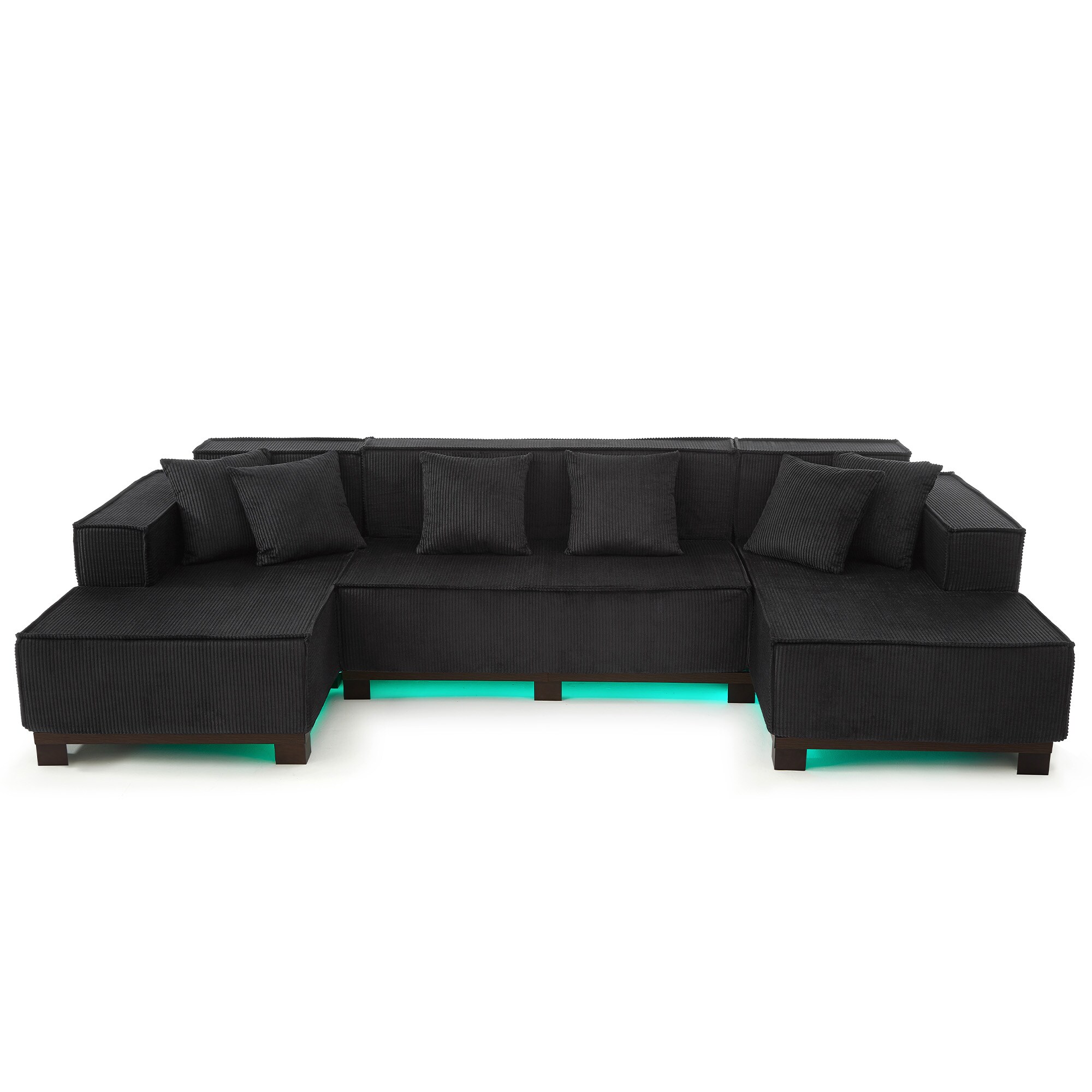 ModernLuxe Modern UShaped Sectional Sofa 130inch Sectional Sofa ...