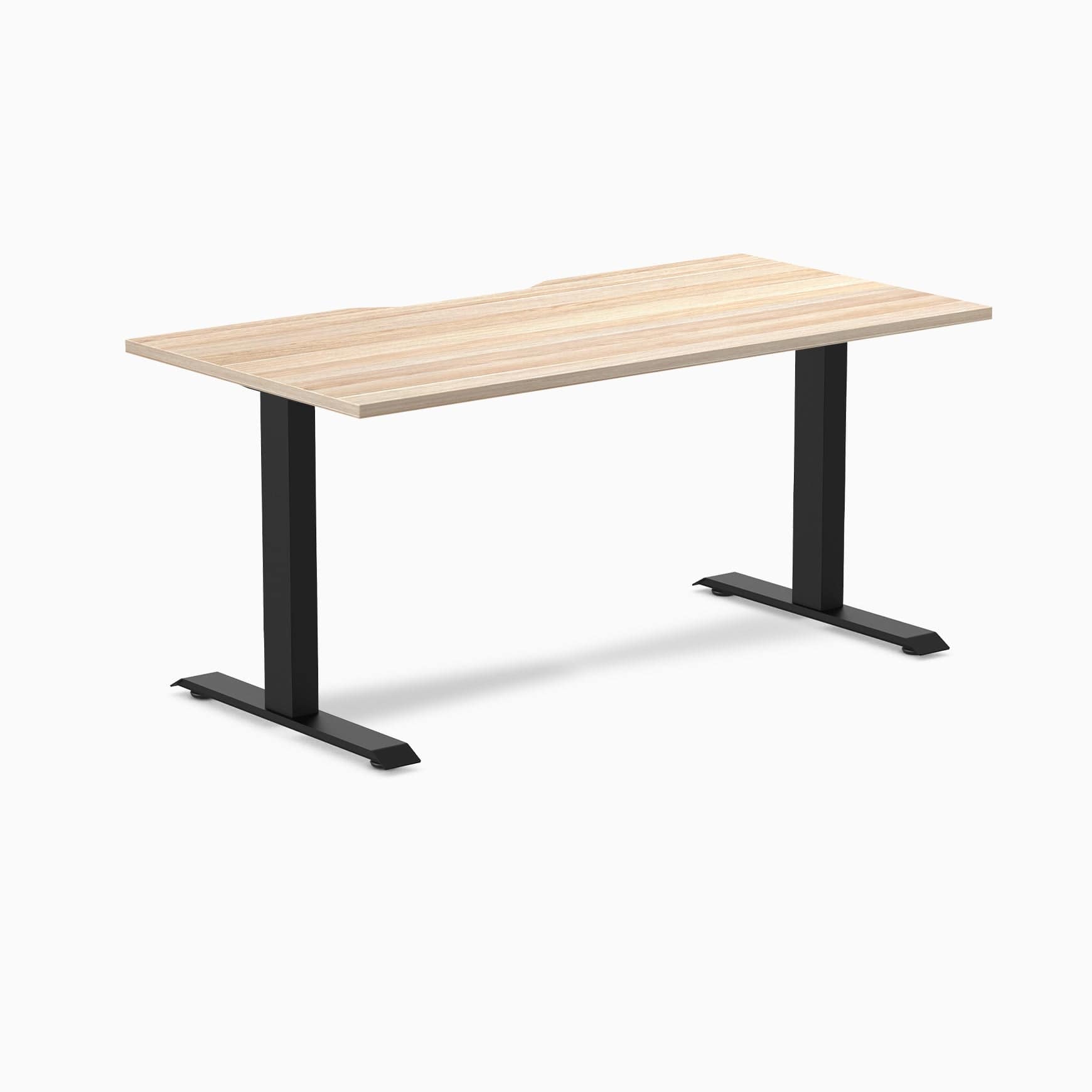 Desky Zero Scalloped Laminate Office Desk - Jarrah Legno / 59.1 x 29.5 ...