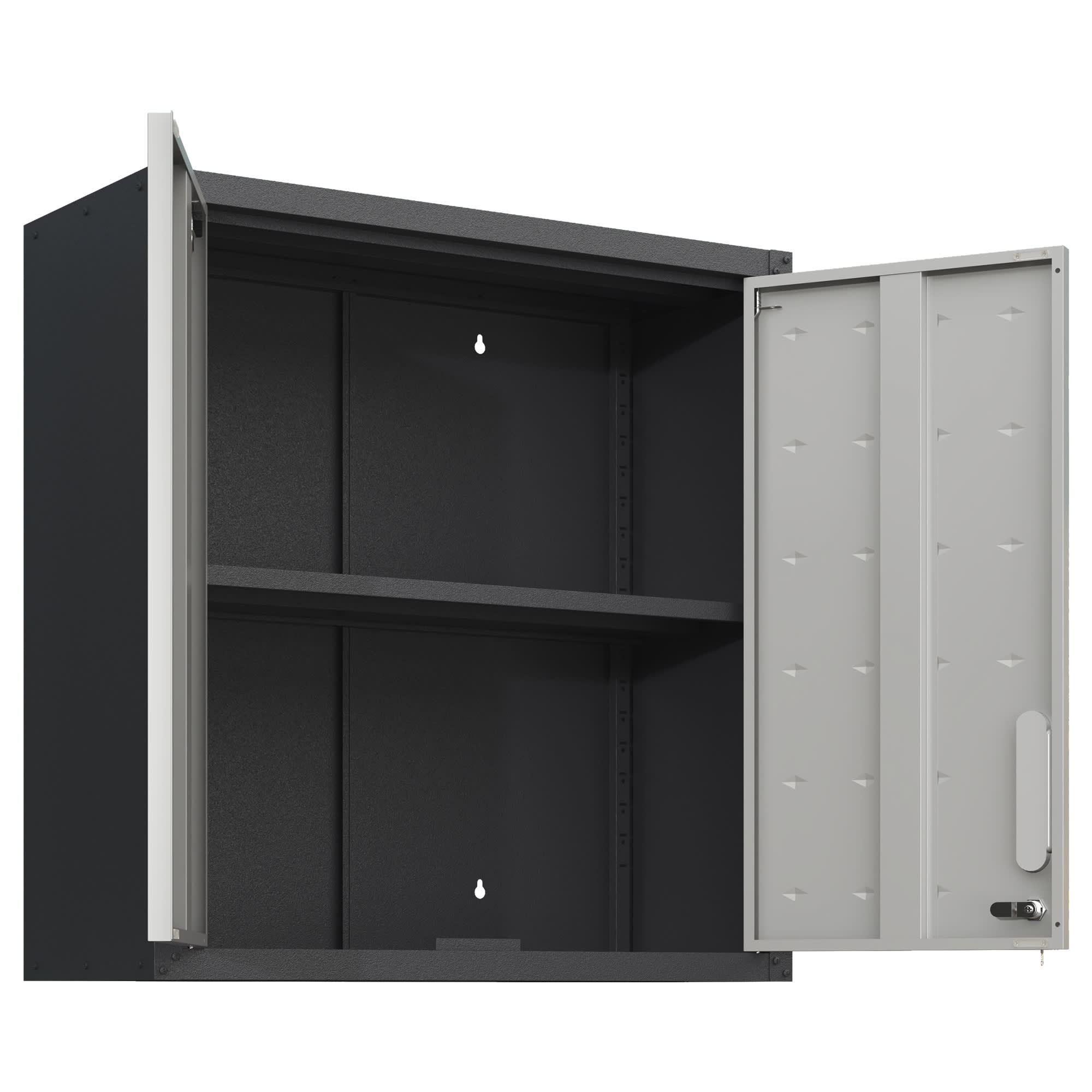 Vynxaria Wall Mounted Metal Storage Cabinet with Locking Door and ...