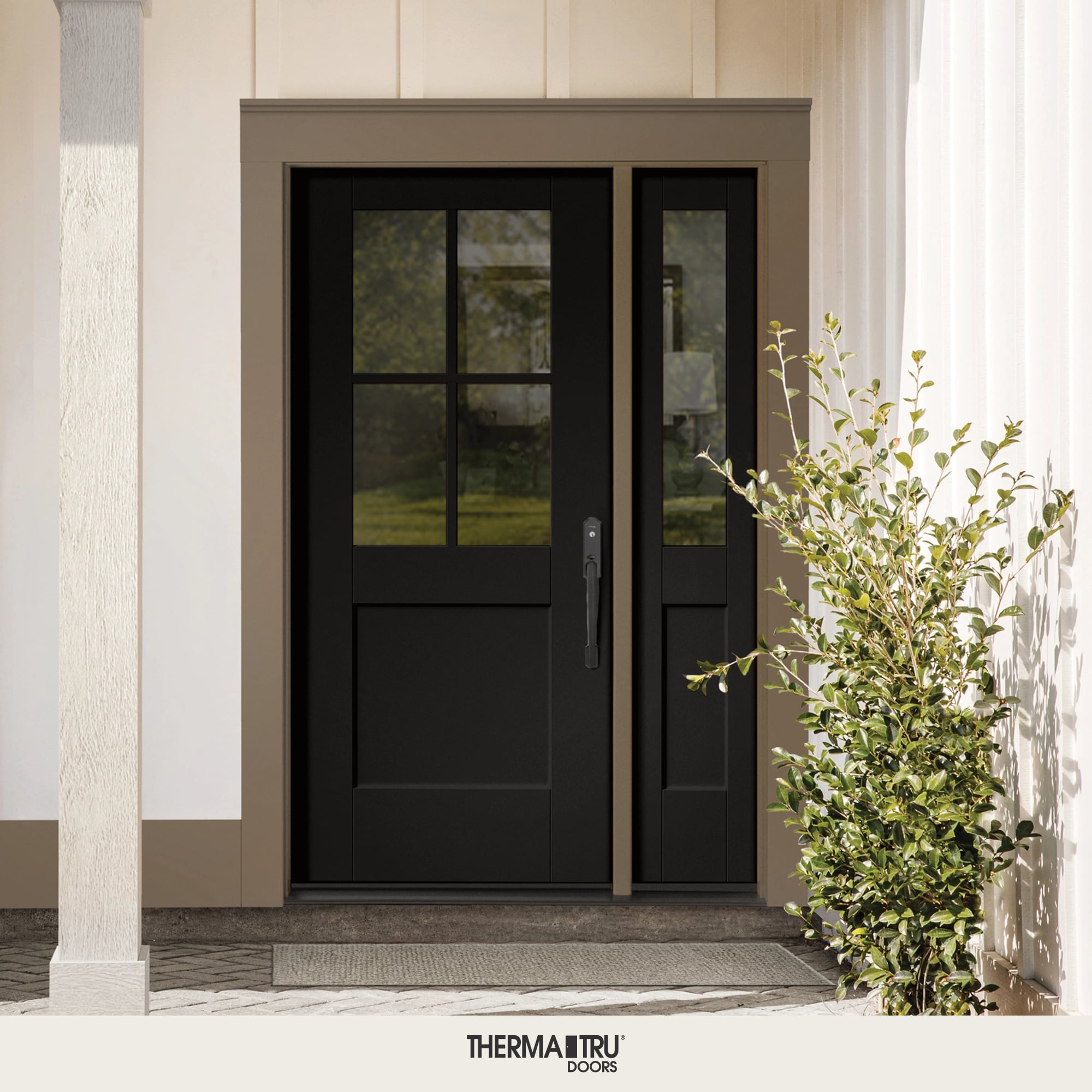 Therma-Tru 36-in x 80-in x 4-9/16-in Fiberglass Left-hand inswing ...