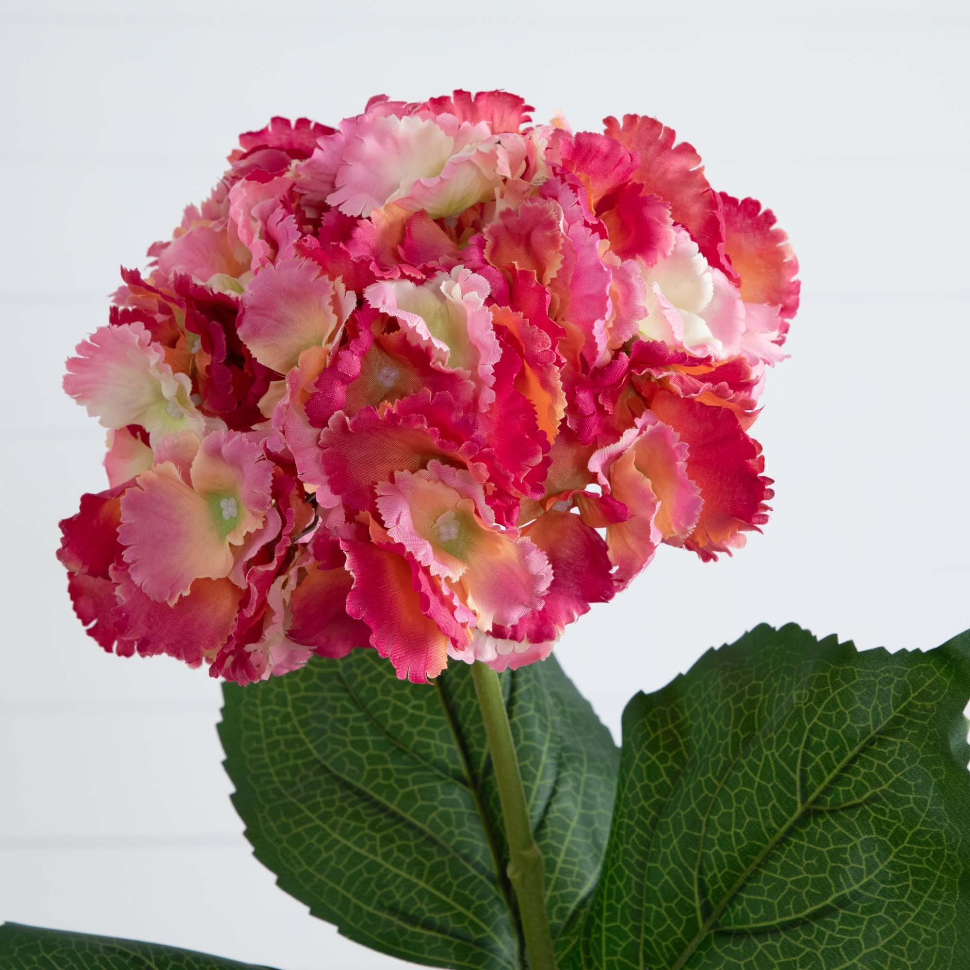 Nearly Natural 30-in Artificial Hydrangea Flower Stems - Set of 3 in ...