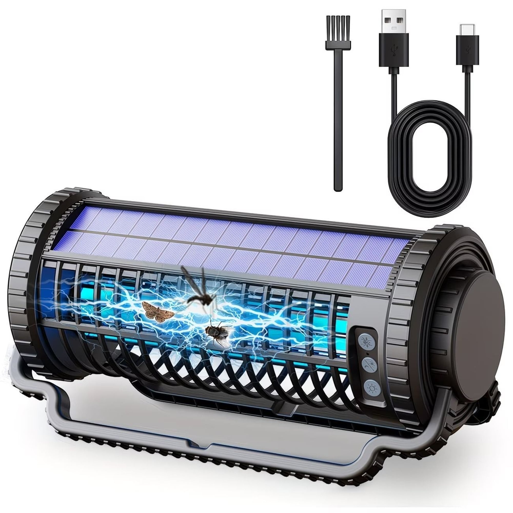 Angel Sar Outdoor Solar Bug Zapper with 4000mAh Battery Waterproof ...