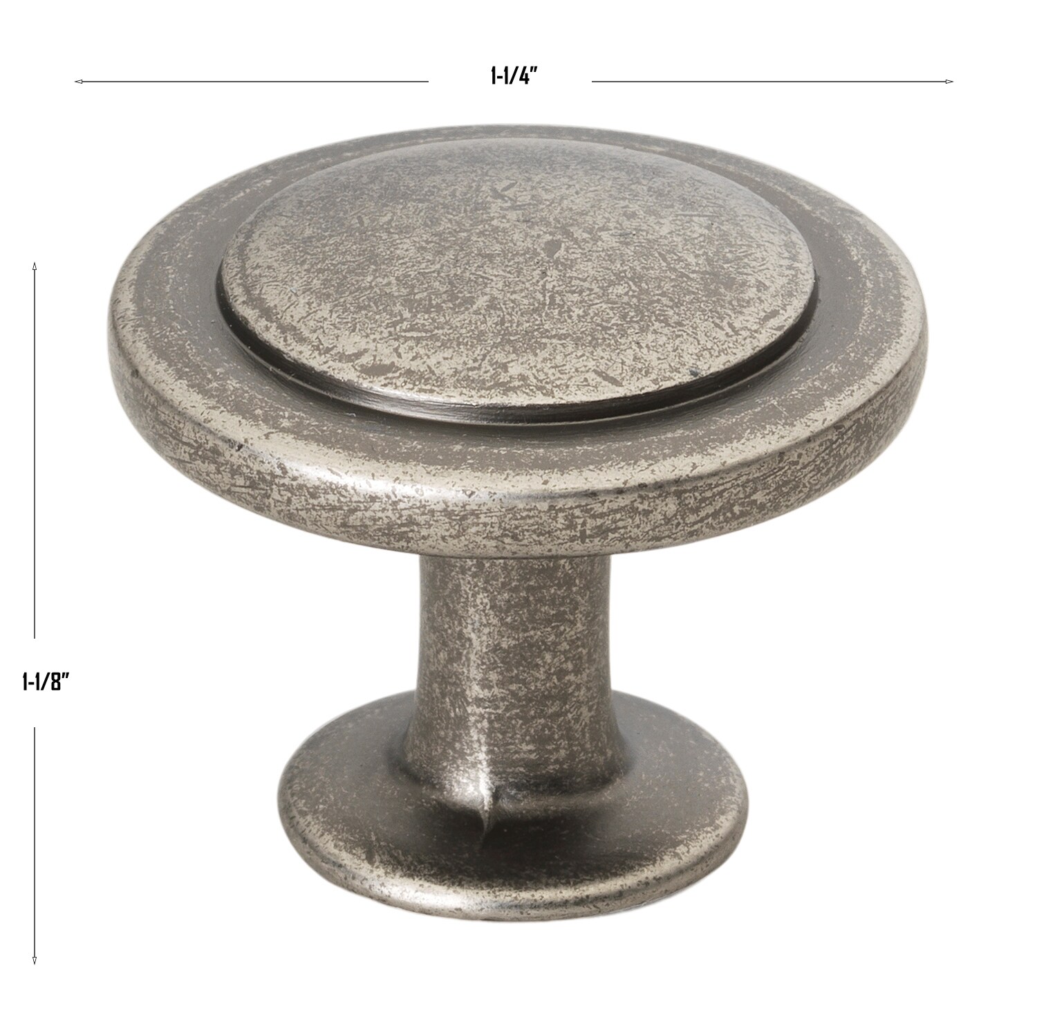 GlideRite Hardware 1-1/4 in. Classic Round Ring Cabinet Knob - 5 Pack ...