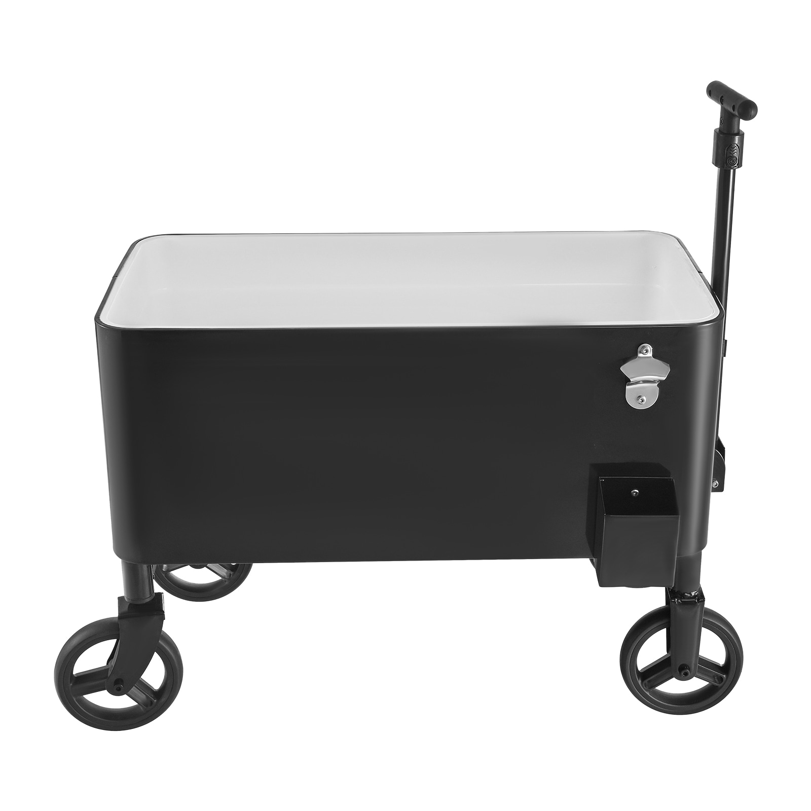 VEVOR 80 Quart Rolling Ice Chest Cart with 2-Stage Telescopic Pull ...