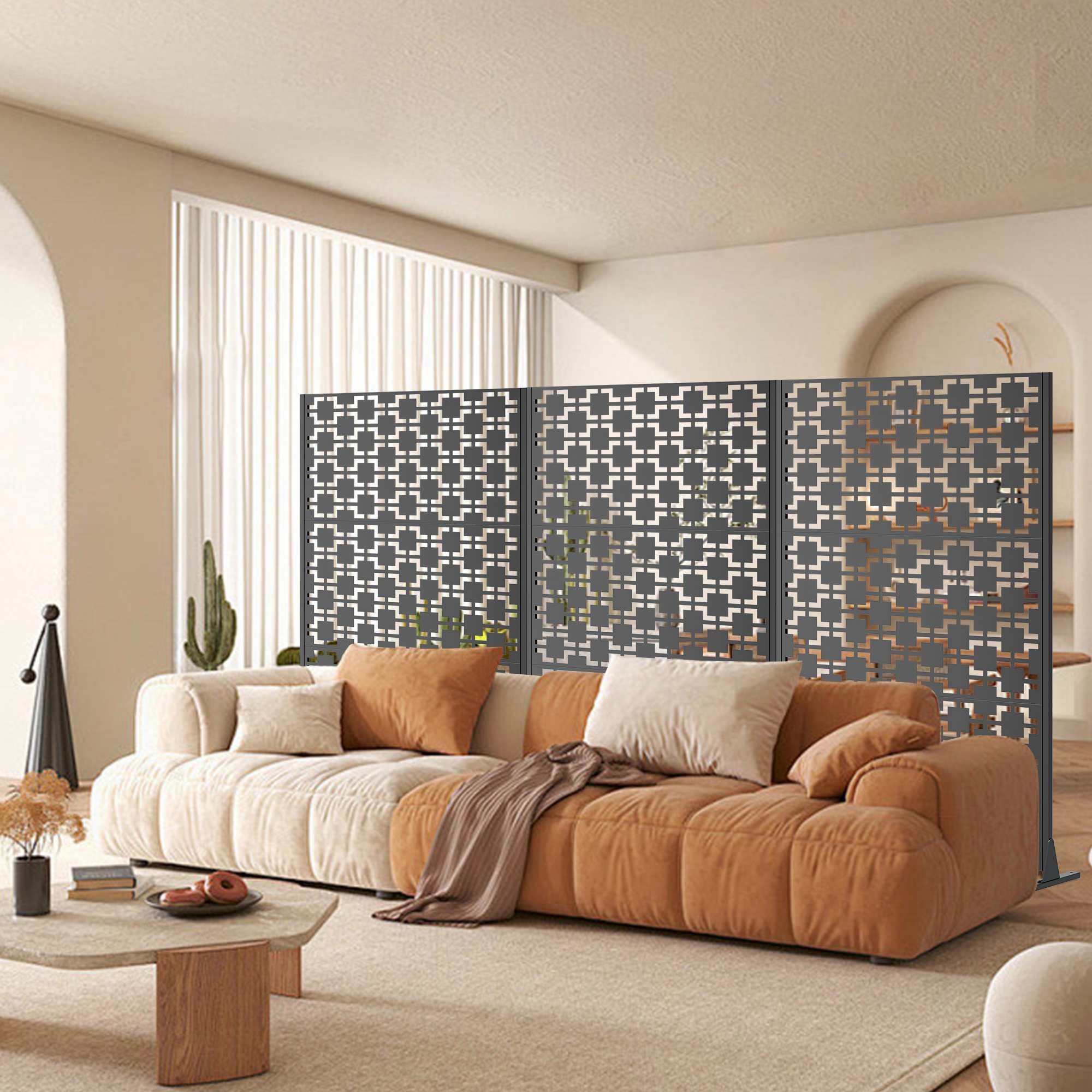 Rbied Room Divider 4-Panel Japanese Room Divider Wood Folding Privacy ...