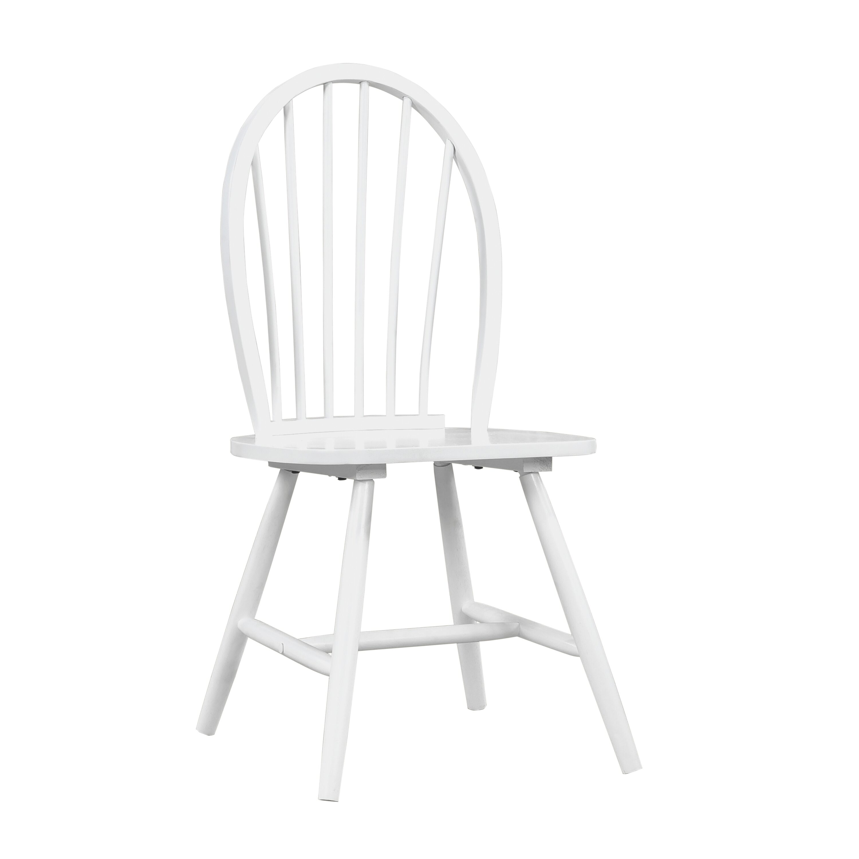 Blisstyle White Finish Side Chairs Set of 2 Farmhouse Style Wooden ...