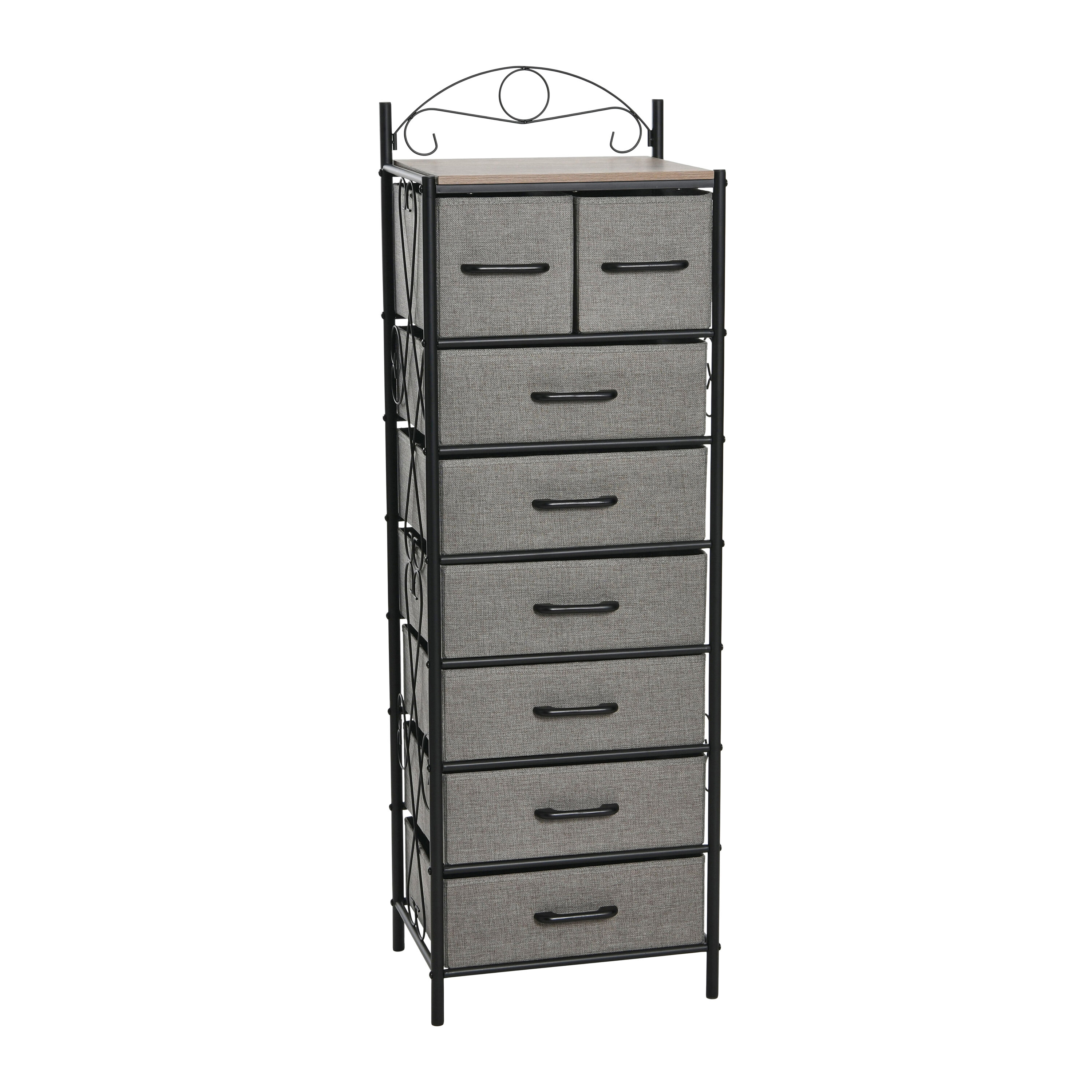 Household Essentials Victoria Dresser Tower Storage Organizer with 8 ...