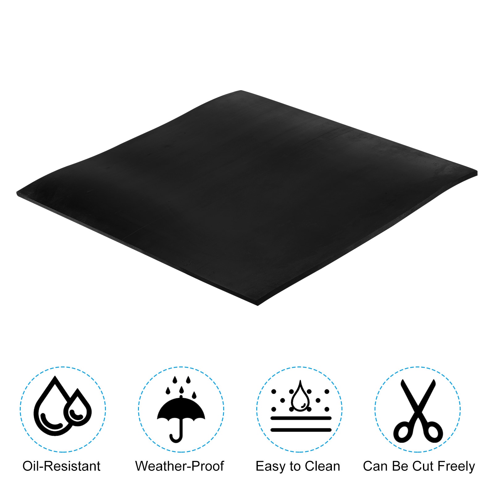 PATIKIL 1pc Shock Absorbing Mat Rubber Anti Vibration Pads 20 x 20 x 0 ...