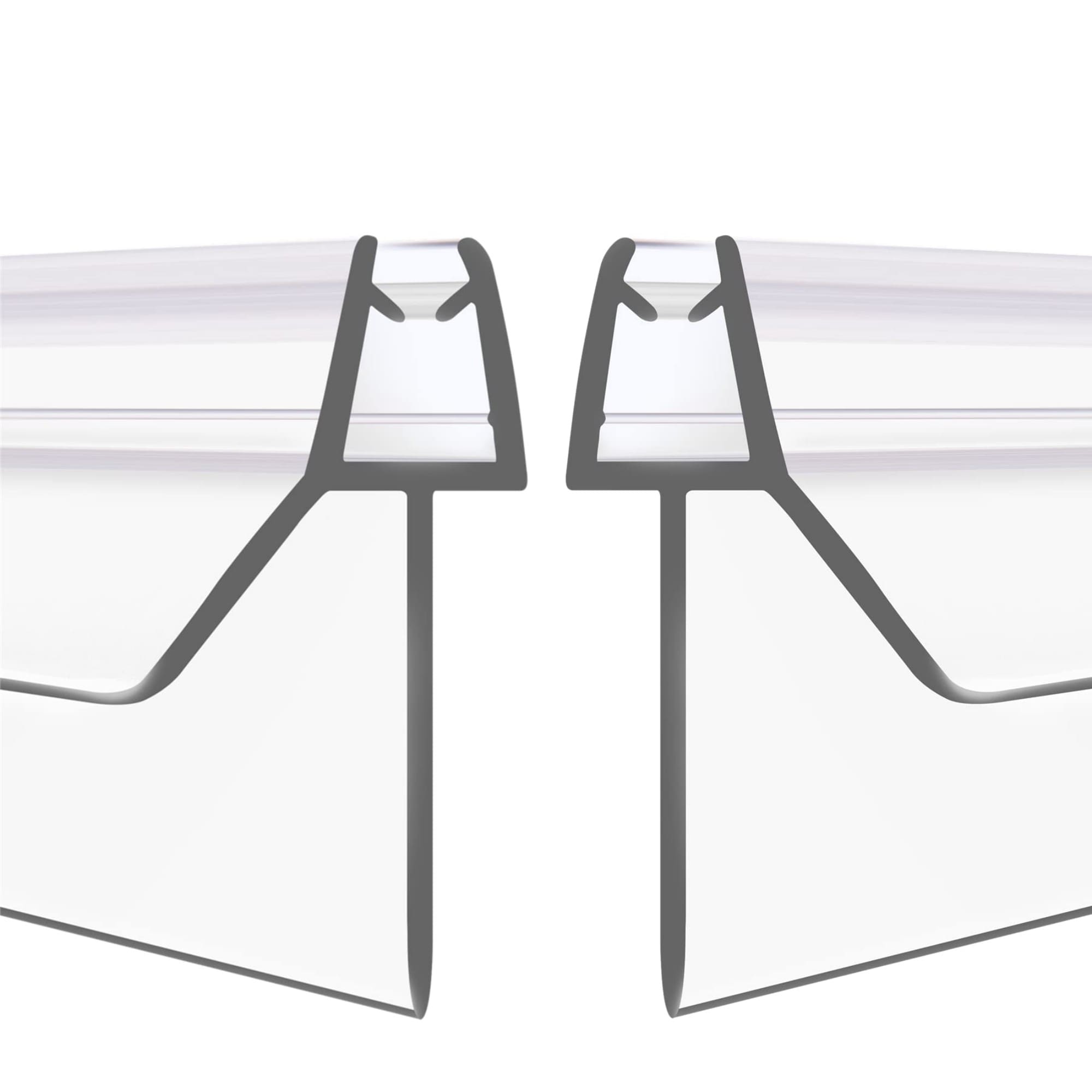 Wudkey 1/4x39 Inch 23mm Frameless Shower Door Bottom Seal 2 Pack in the ...