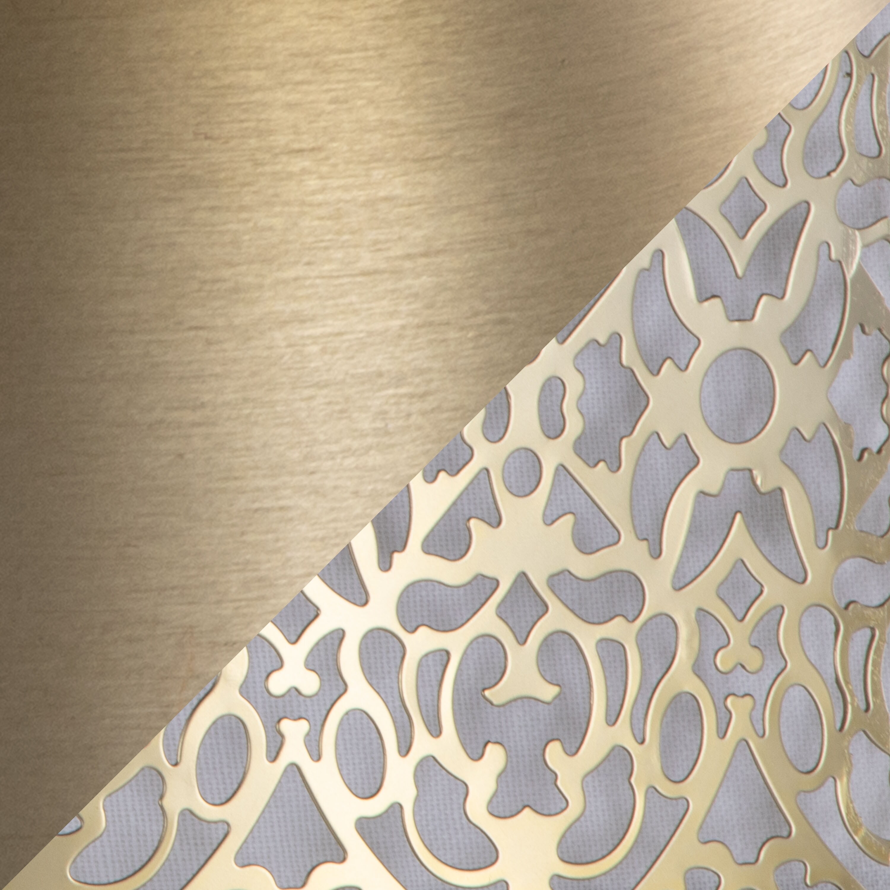 LOVMOR Ashland 63in Contemporary Metal Floor Lamp in Gold Metal with ...
