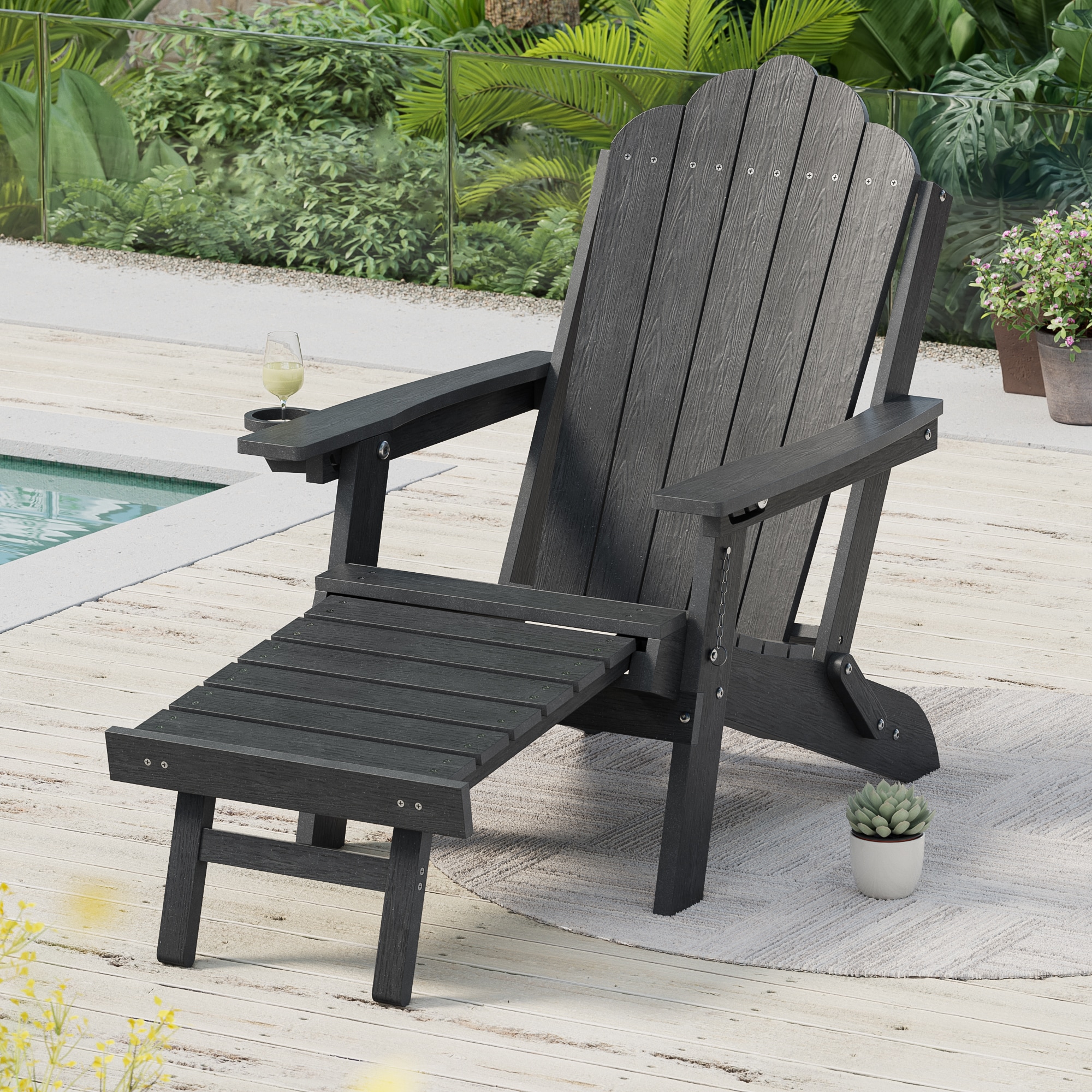 Folding Adirondack Chair Patio Furniture at Lowes.com
