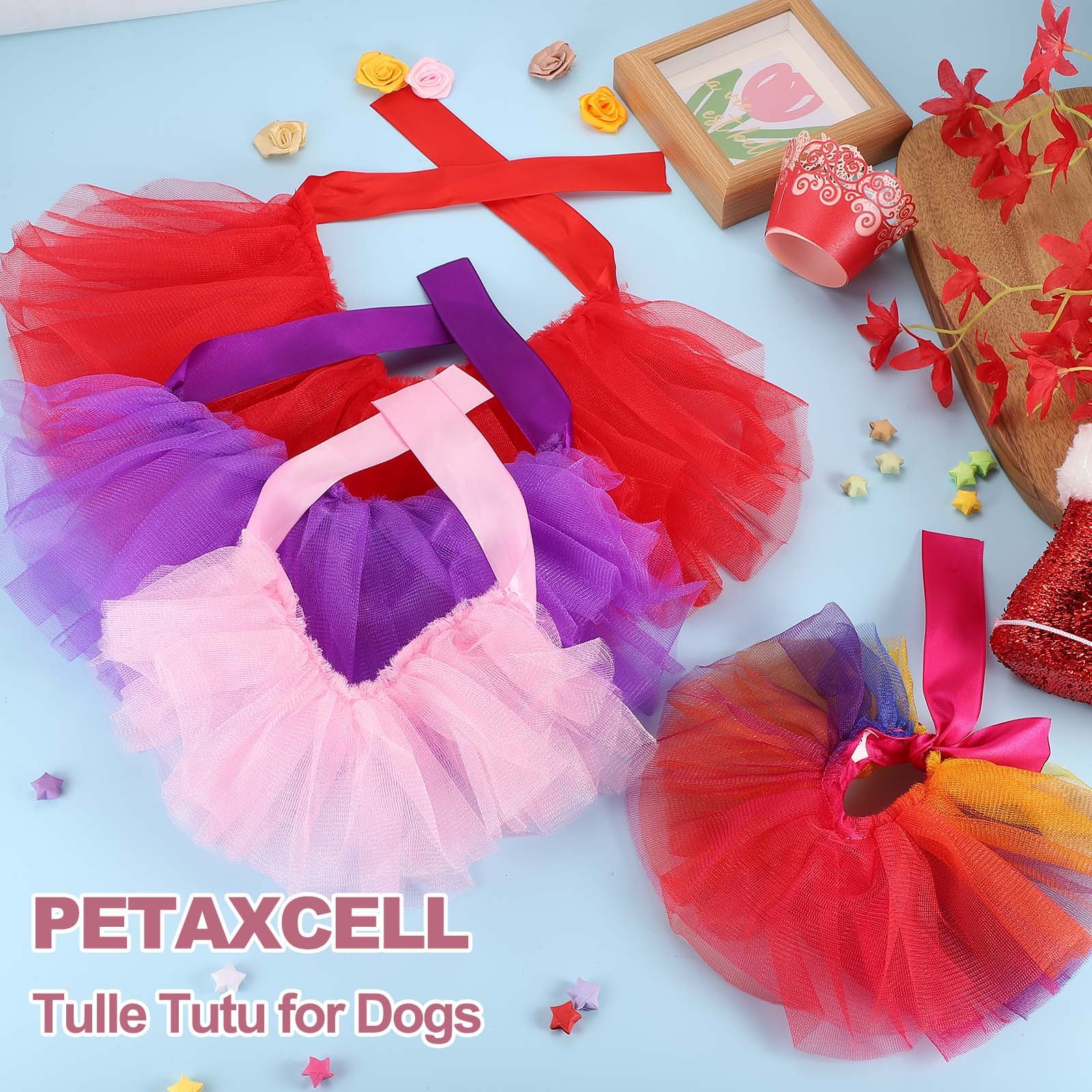 Unique Bargains Tulle Tutu for Dogs Dog Costume Skirt Dresses Pet Dress ...