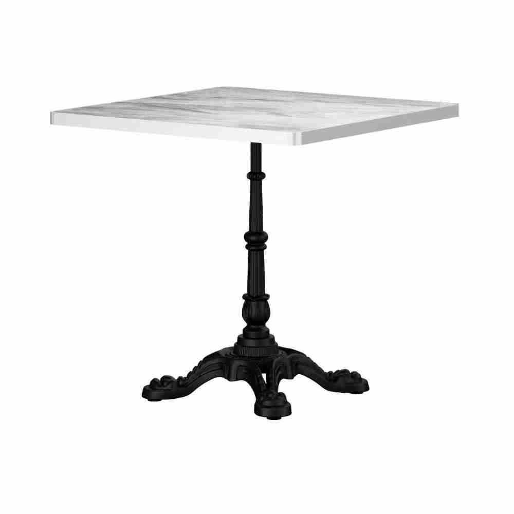 Coolbibila 31-in Square Patio Dining Table Bistro Table with Cast Iron ...