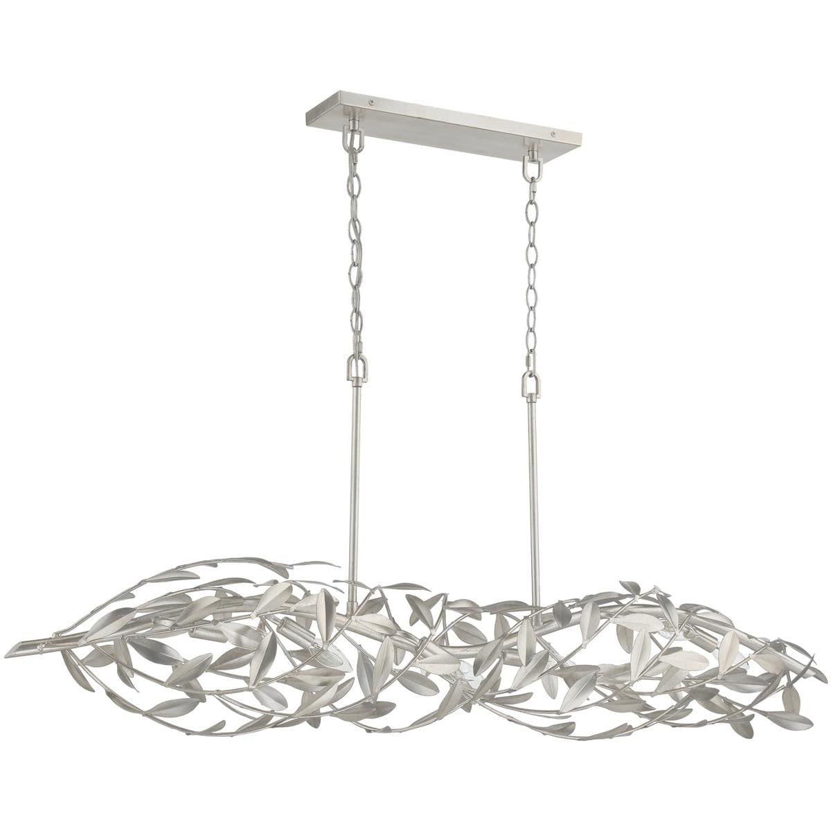Crystorama 567-SA Broche 6 Light 505 inch Antique Silver Linear ...