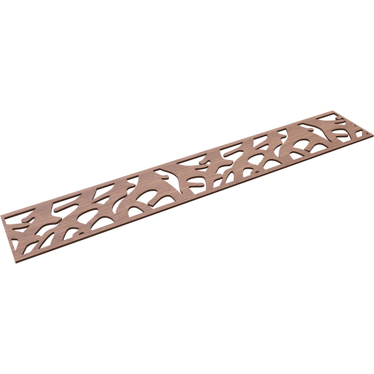 Ekena Millwork Manton Fretwork Flat Trim 8-in x 3.89-ft Walnut Brown ...