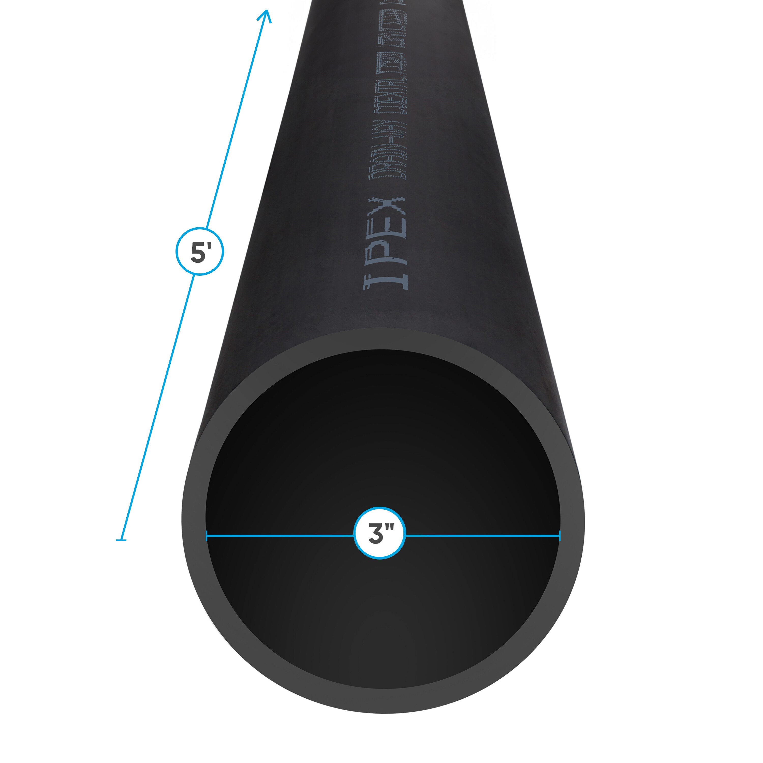 IPEX 3-in x 5-ft ABS DWV Pipe in the ABS DWV Pipe & Fittings department ...