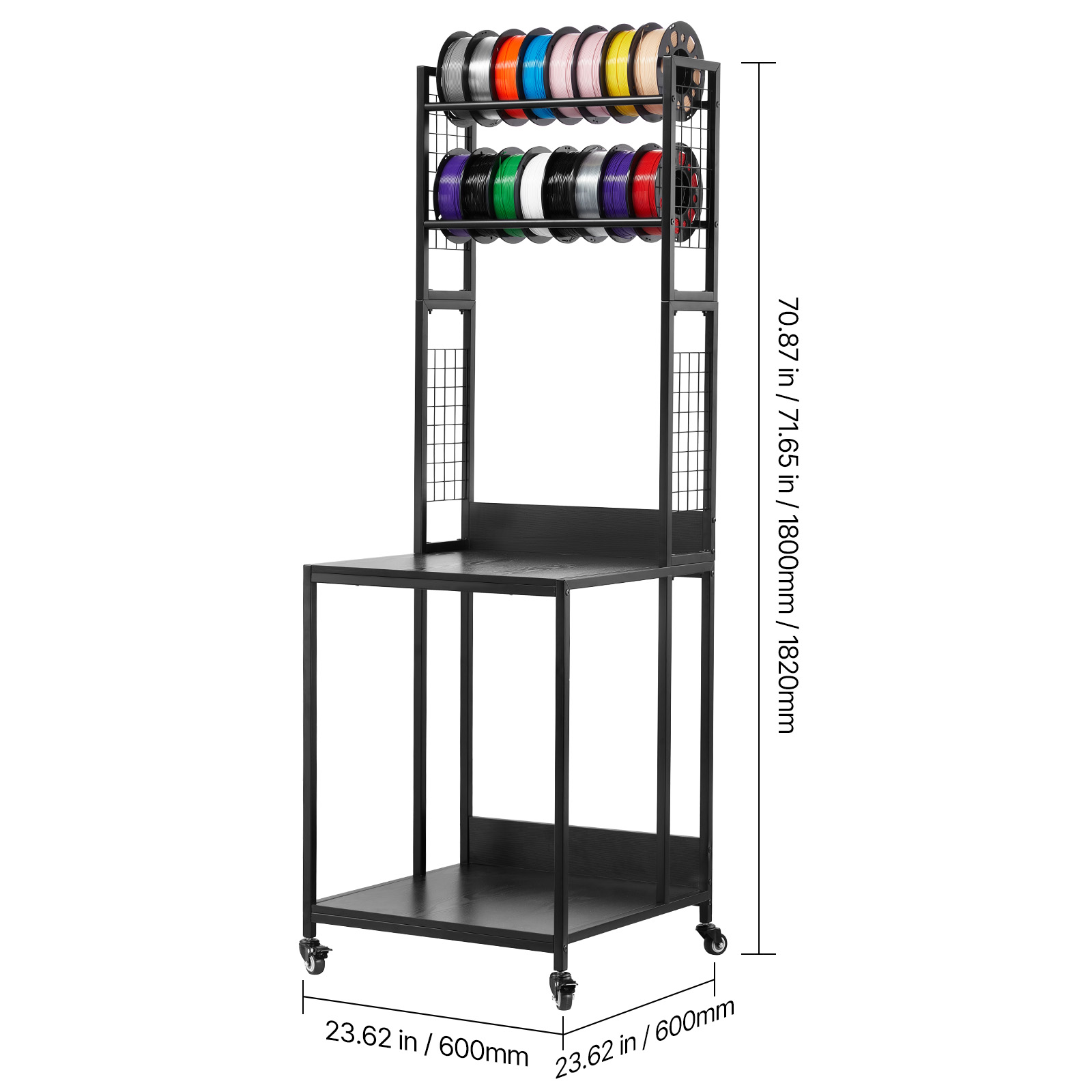 GIVIMO 4-Tier 3D Printer Stand with Filament Storage Rack 60-Spool ...