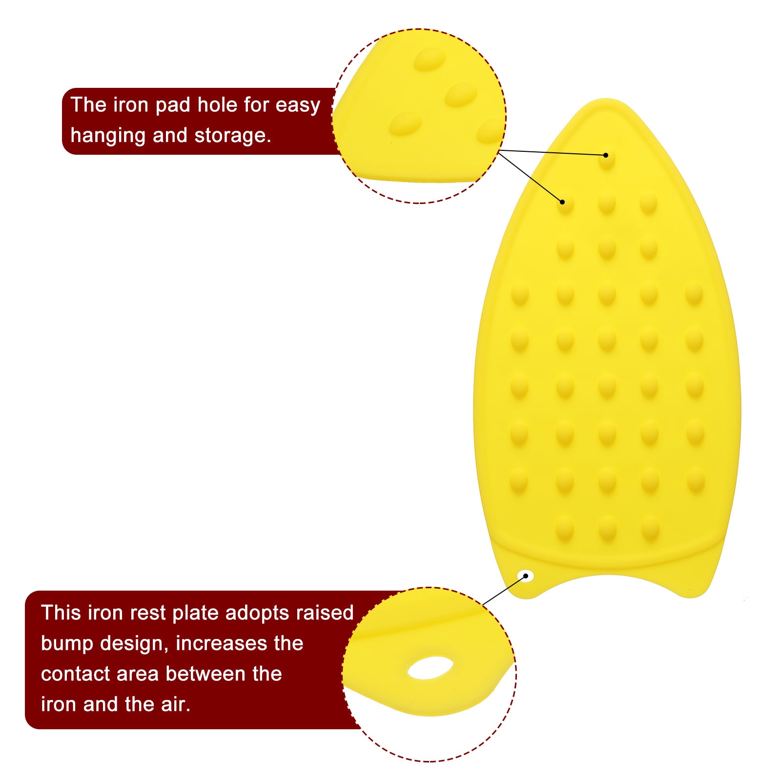 Harfington Silicone Iron Rest Pad Multipurpose Iron Hot Resistant Mat ...
