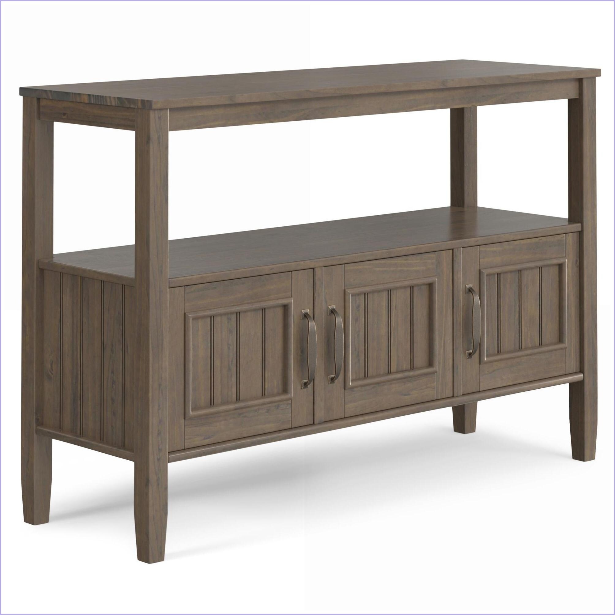 Watnature Smoky Brown Solid Wood Coffee Table with Storage Multipurpose ...