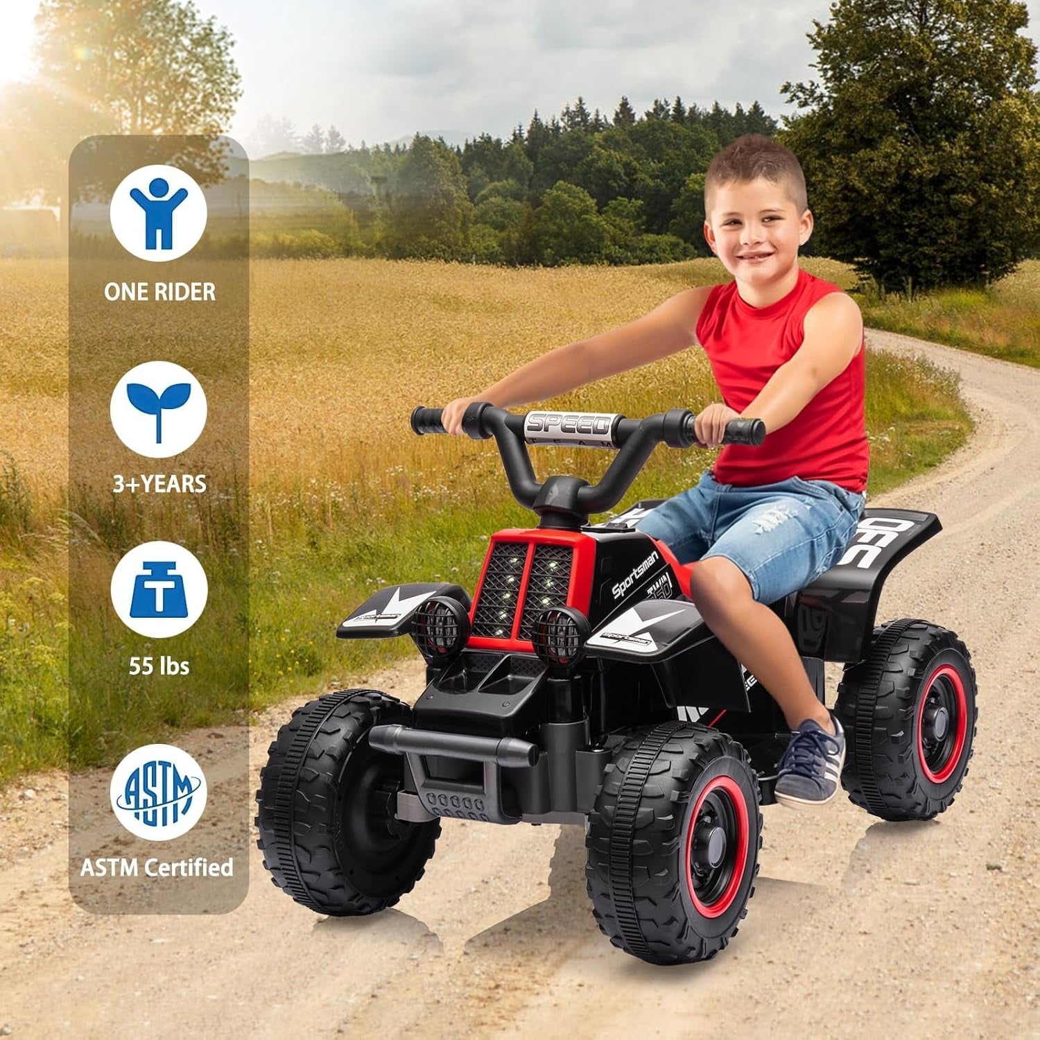 Garvee 6v Kids ATV Four Wheel Driving Toy Car - 2MPH Electric Four ...