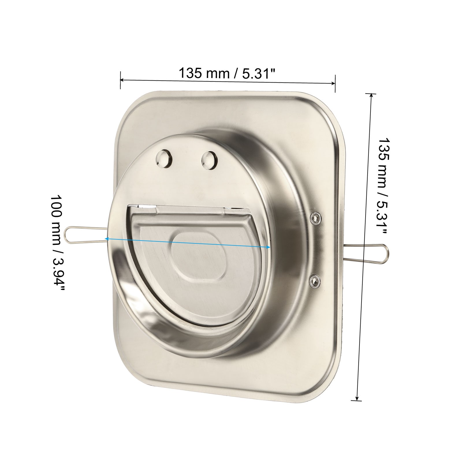PATIKIL 4 Inch Backdraft Damper with Ducting Hose Clamp 1 Set Stainless ...