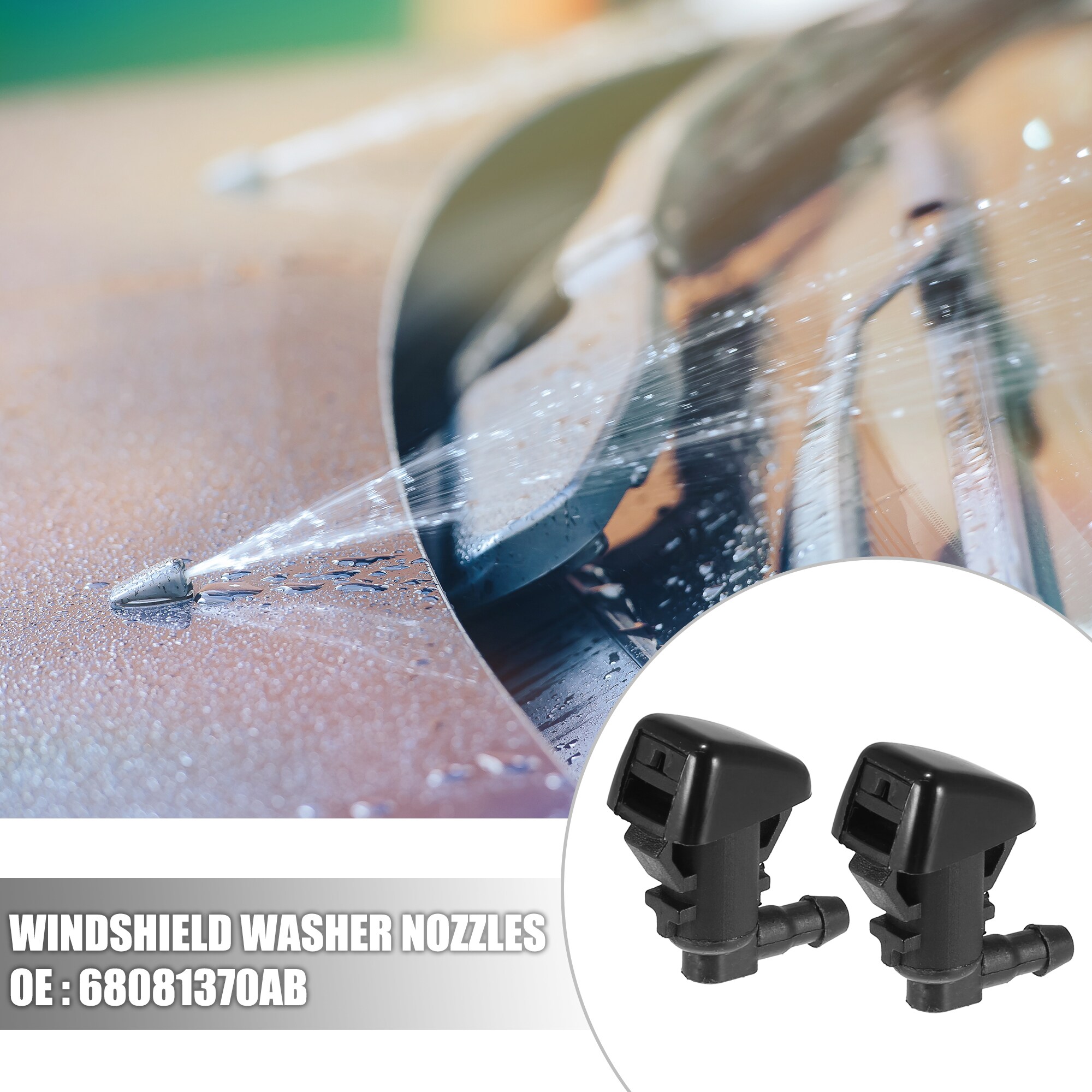 Unique Bargains 2pcs Windshield Washer Nozzle for Jeep Cherokee 2011 ...