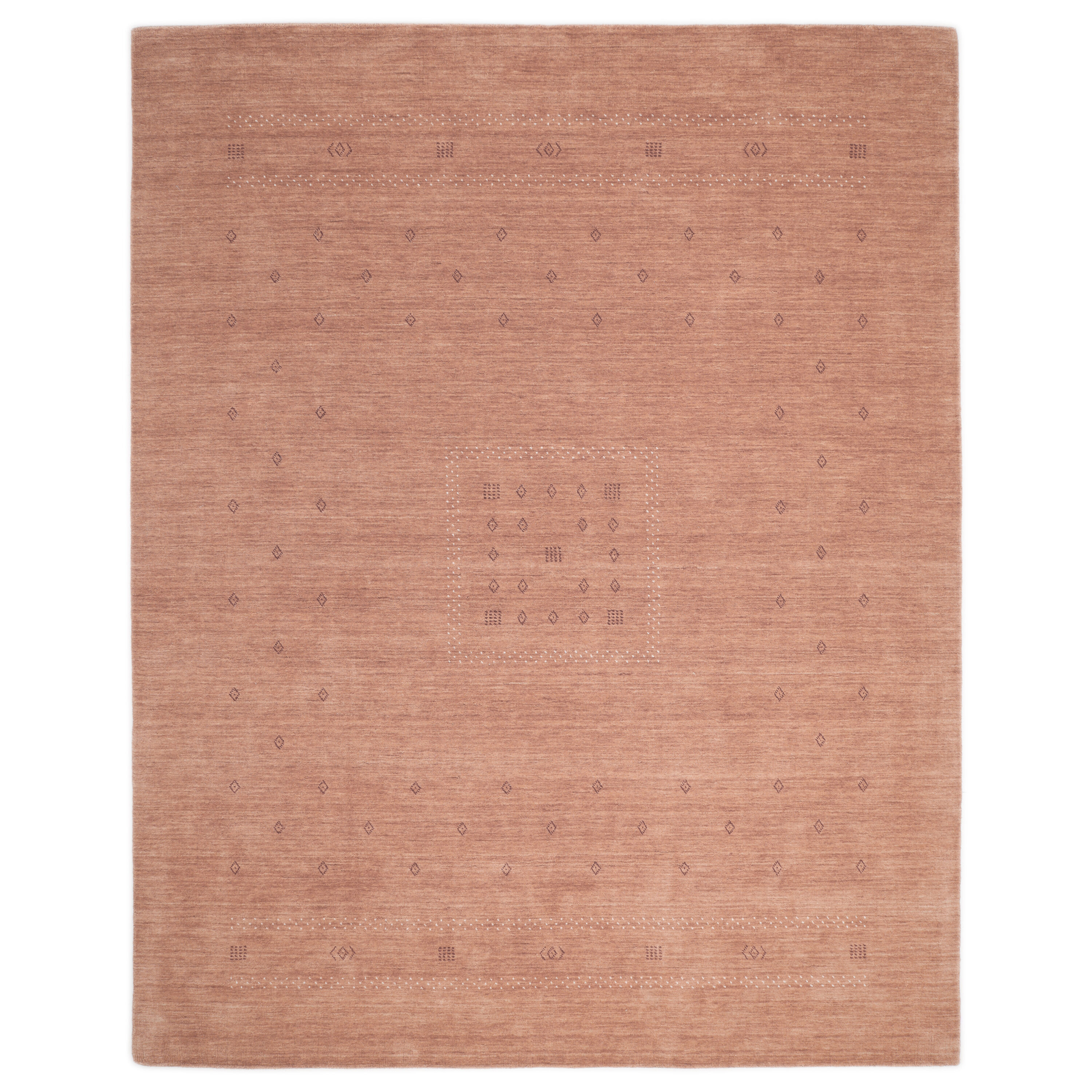 Solo Rugs Gabbeh 6 x 9 (ft) Loomed Wool Peach Rectangular Indoor Tribal ...
