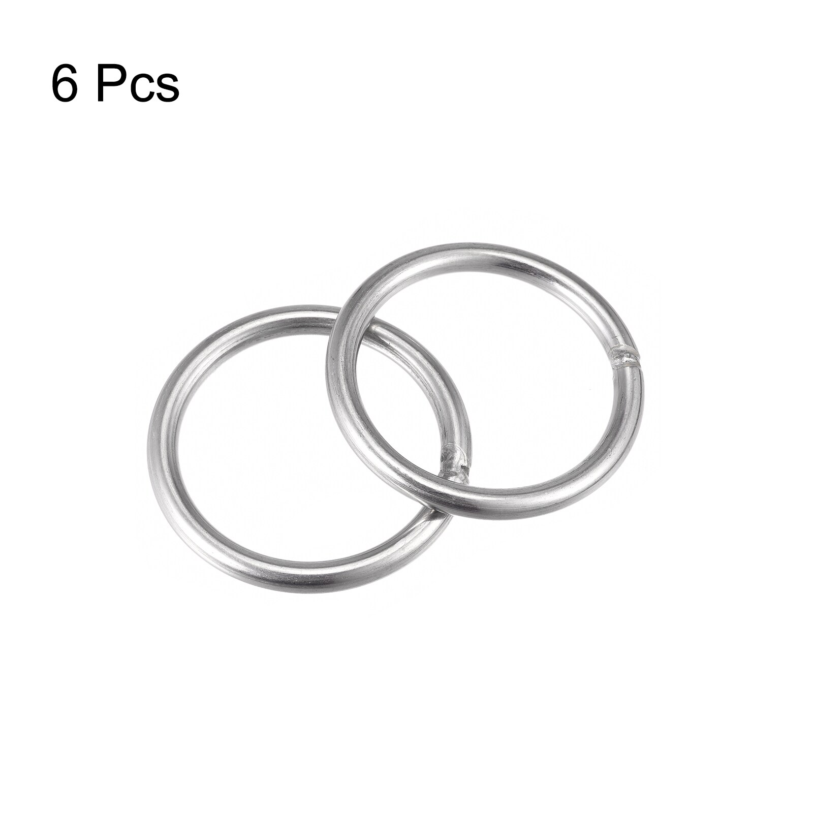 Unique Bargains 6pcs 304 Stainless Steel Welded O Ring 60mm(2.36-Inch ...