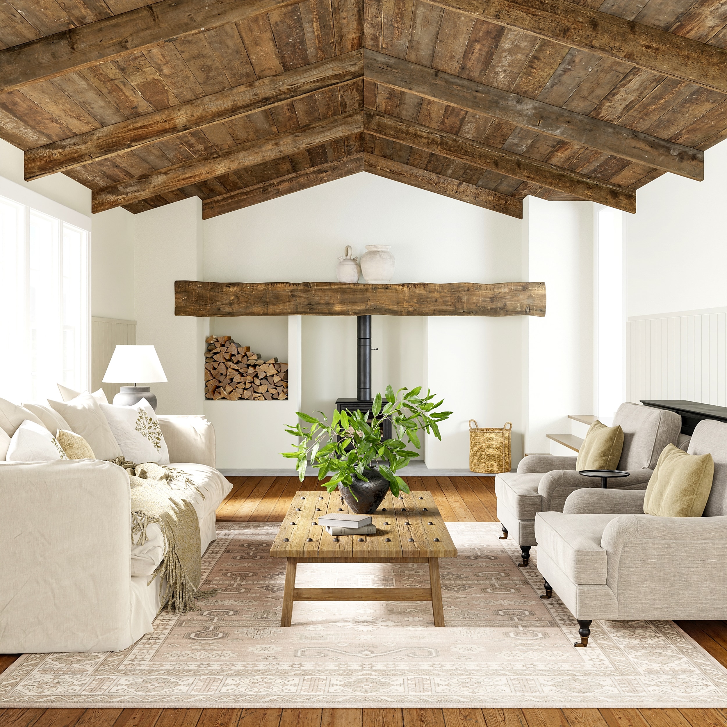 nuLOOM Fae Wool and Cotton 5ft. x 8ft. Beige Area Rug in the Rugs ...