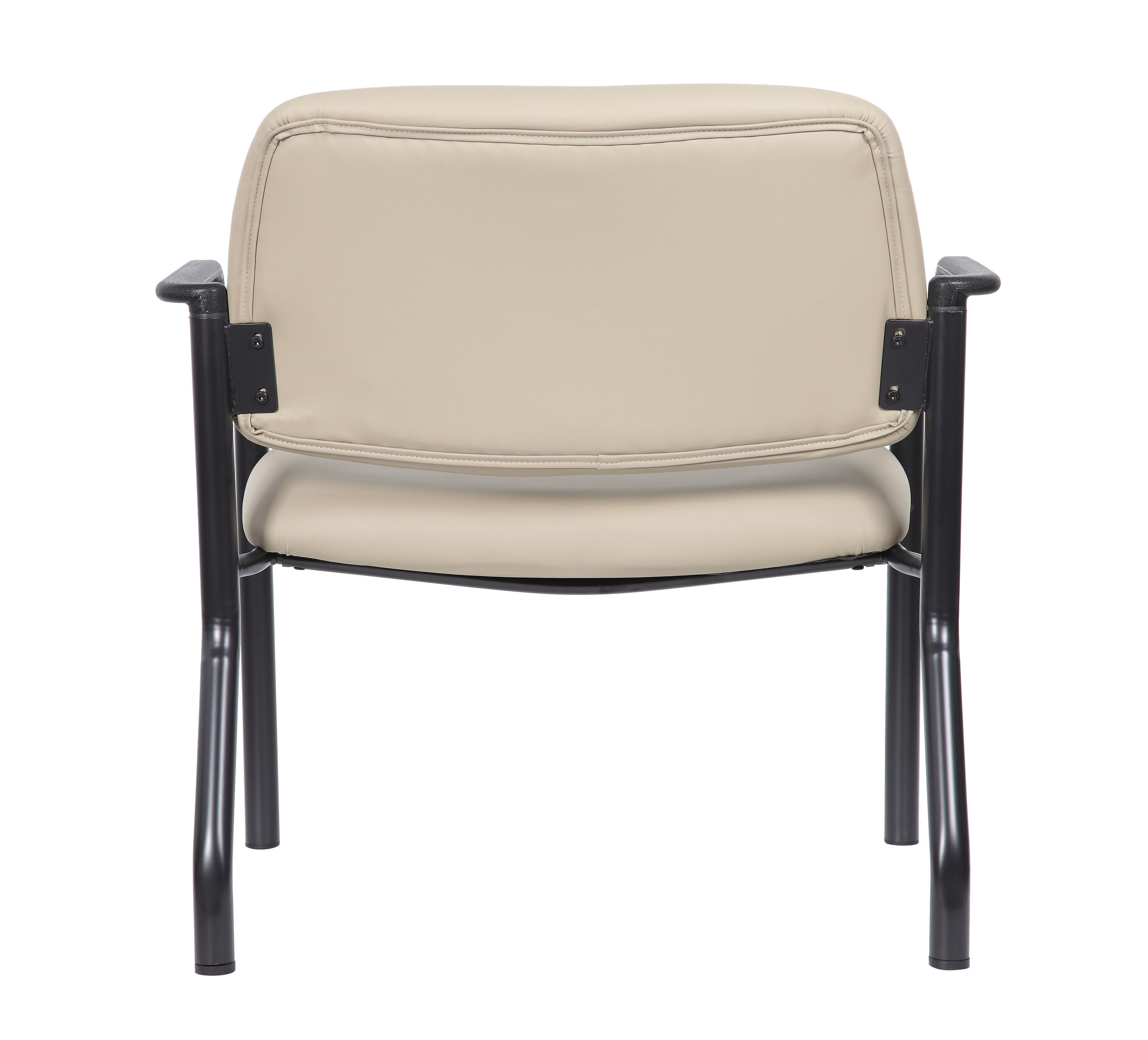 Boss Office Products Black Contemporary Ergonomic Vinyl Reception Chair ...