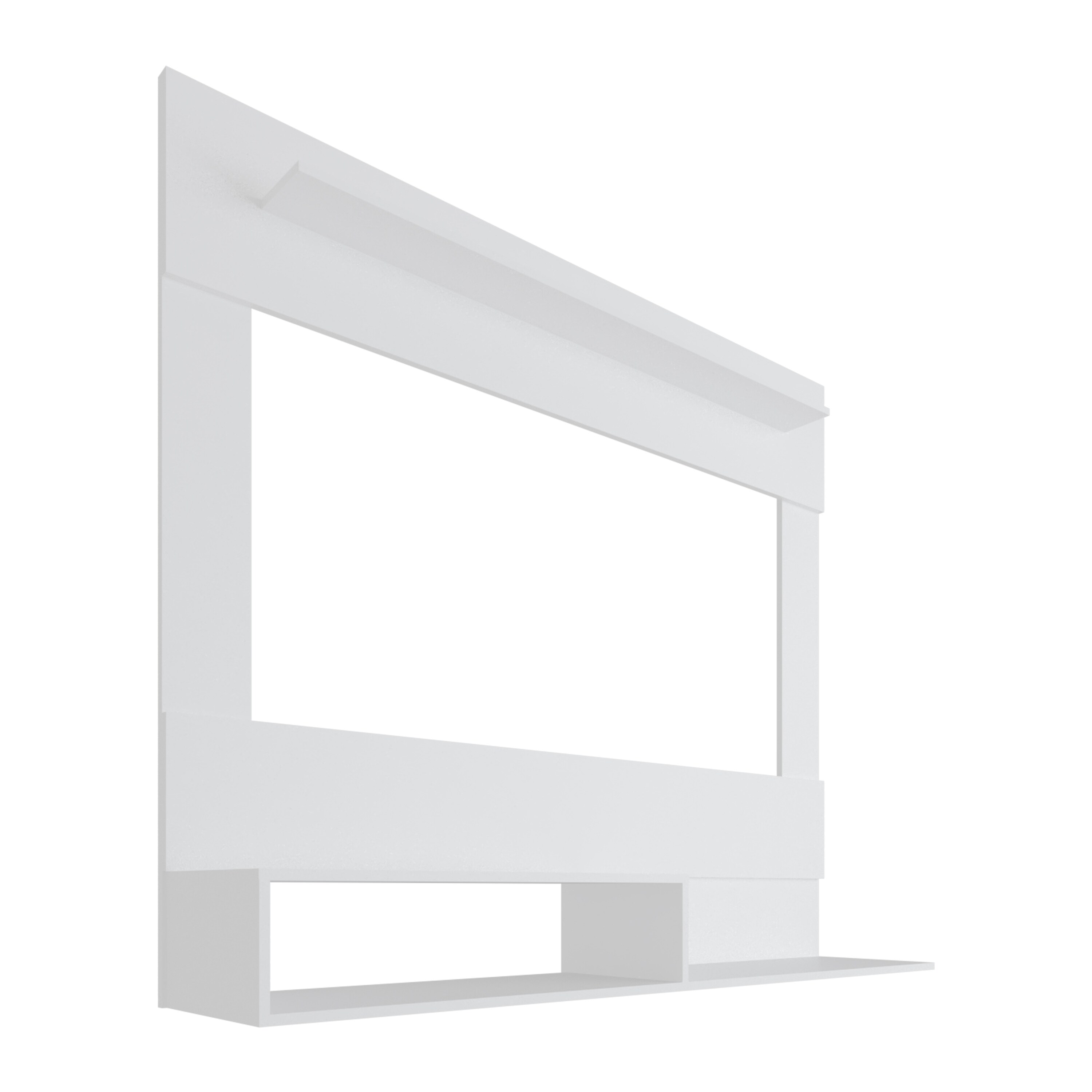 LUXEYARD Wall Mounted Entertainment Center Shelves White in the TV ...