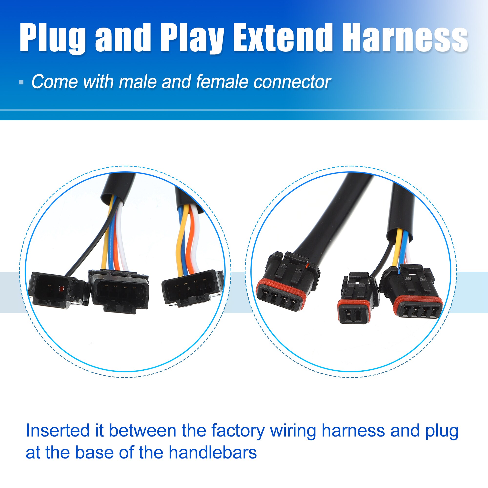 Unique Bargains 10 Inch Handlebar CAN Bus Circuit Wire Extension ...