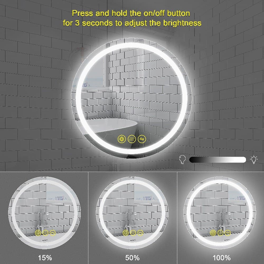 Brio Smartshine - Light Mirror Nickel / Silver Iron Mirror in the ...