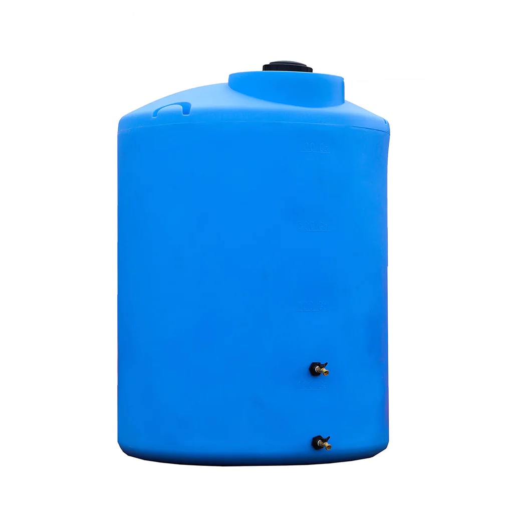 SURE WATER 500-Gallon Polyethylene Blue Water Storage Tank in the Water ...