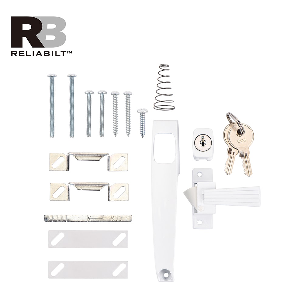 RELIABILT Screen Door Storm Door Handles Gloss White Lockable Screen ...
