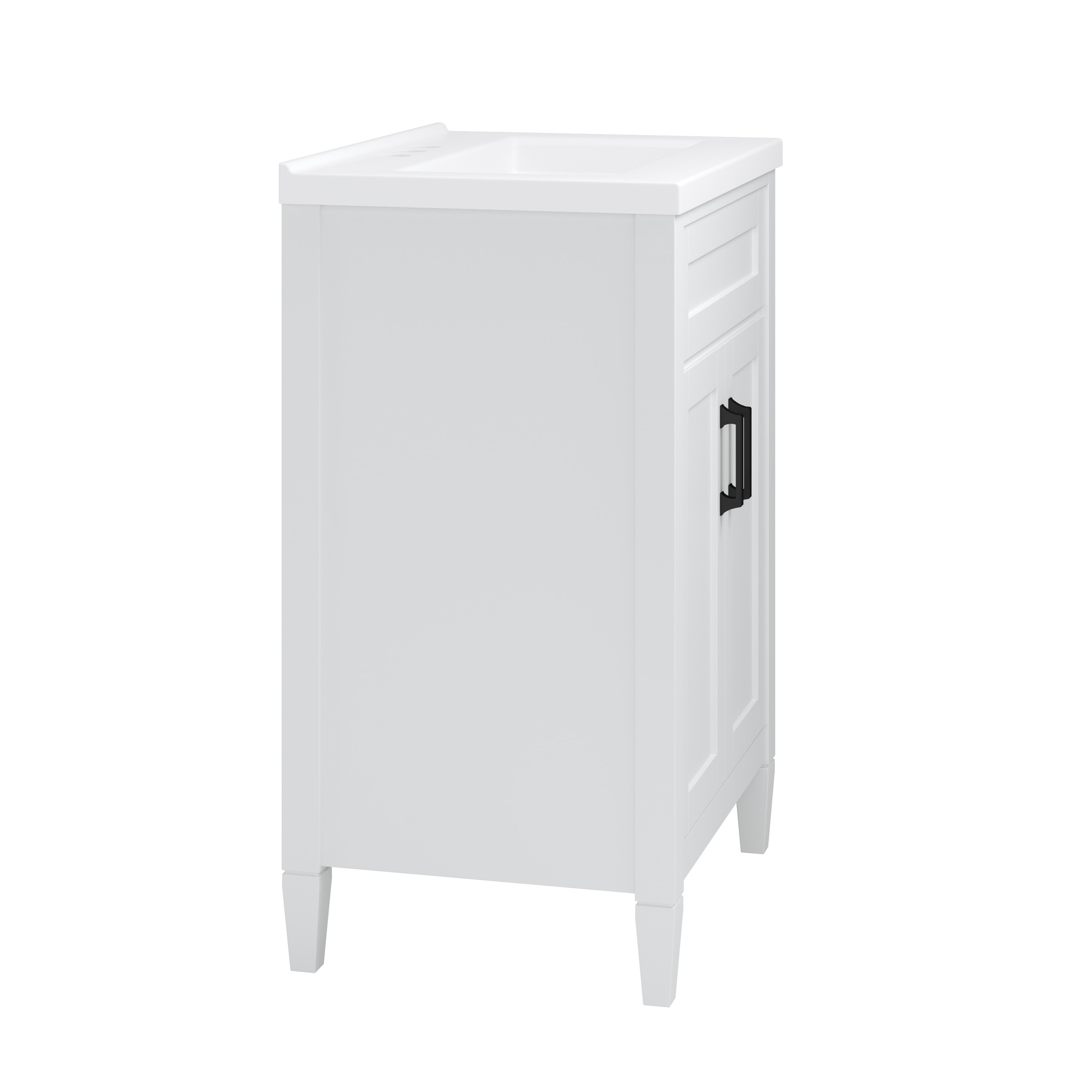CRAFT + MAIN Kamryn 24-in White Single Sink Bathroom Vanity with White ...