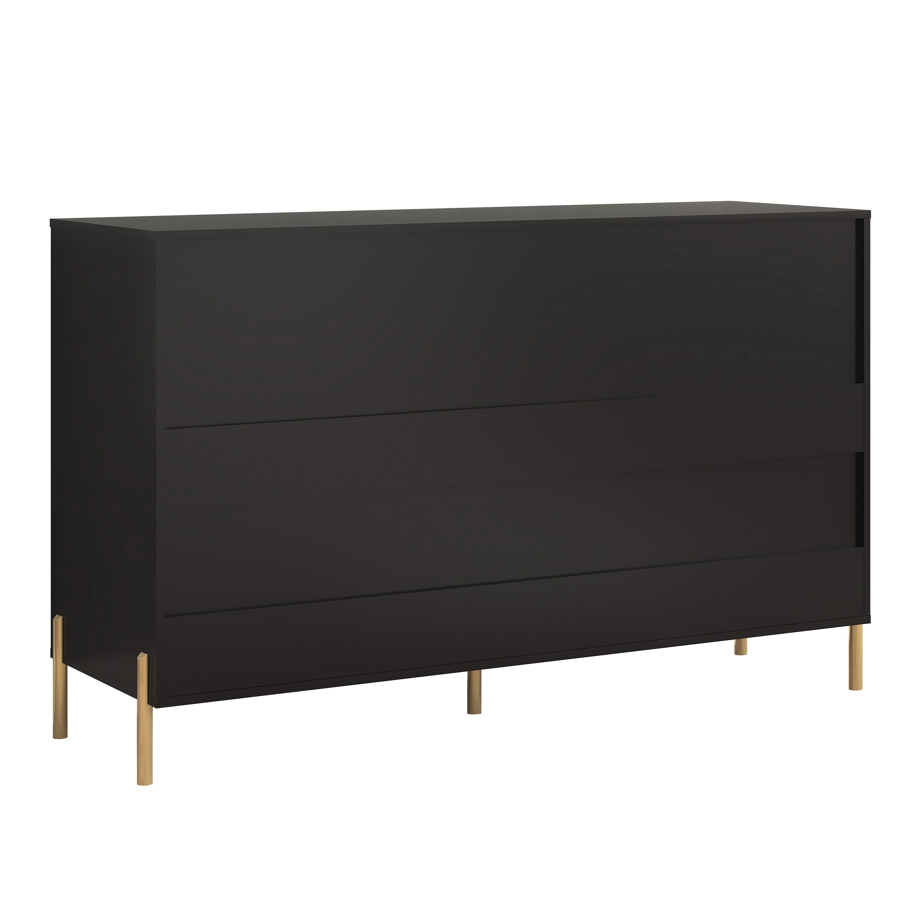 Festivo Black 6 -Drawer 56-in W Combo dresser in the Dressers ...