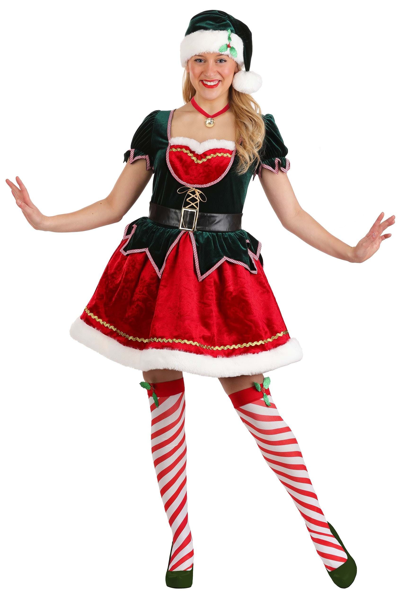 HalloweenCostumes.com FUN Costumes Deluxe Women's Festive Elf Costume ...
