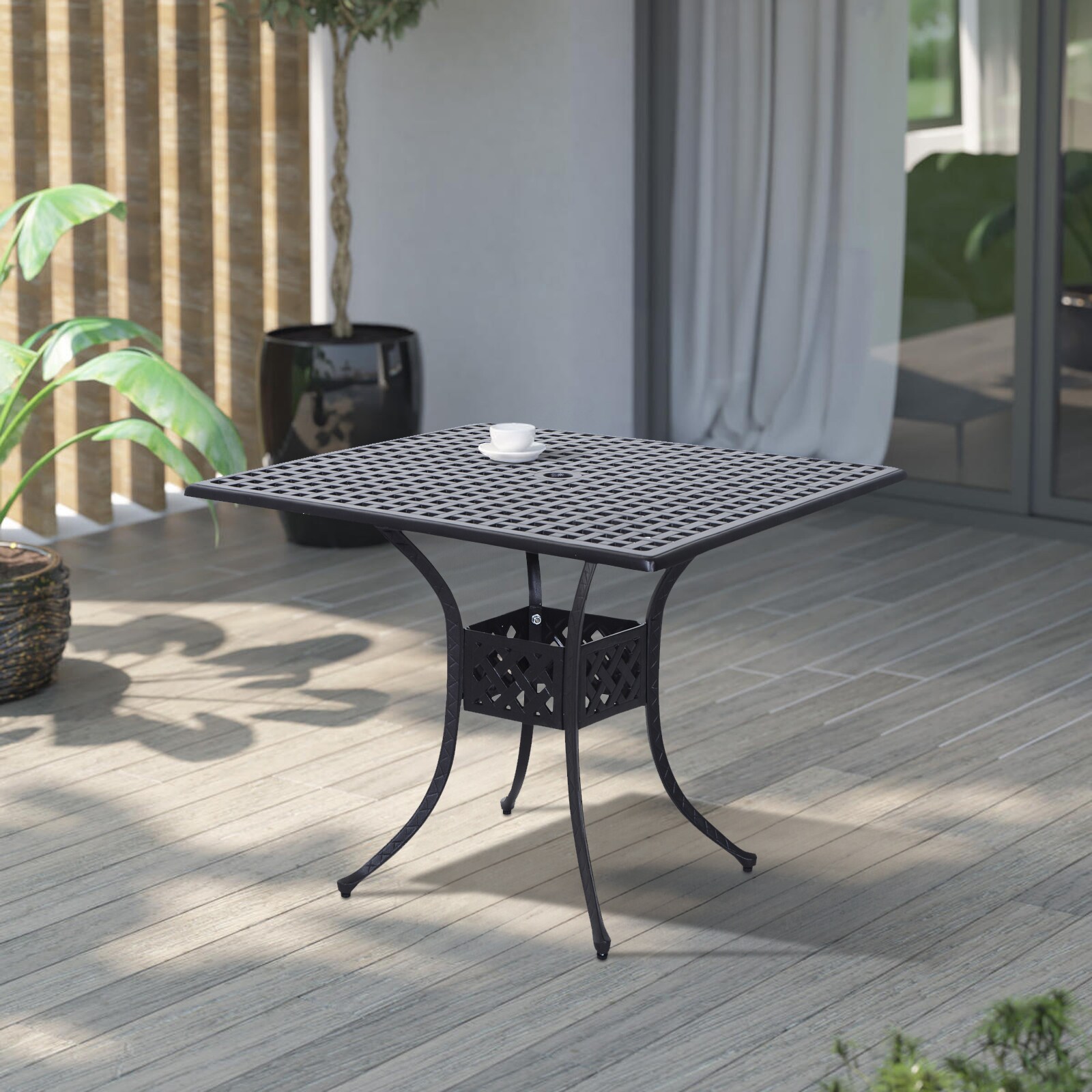 Maocao Hoom 36" Square Patio Dining Table Square Dining 36-in W x 36-in ...