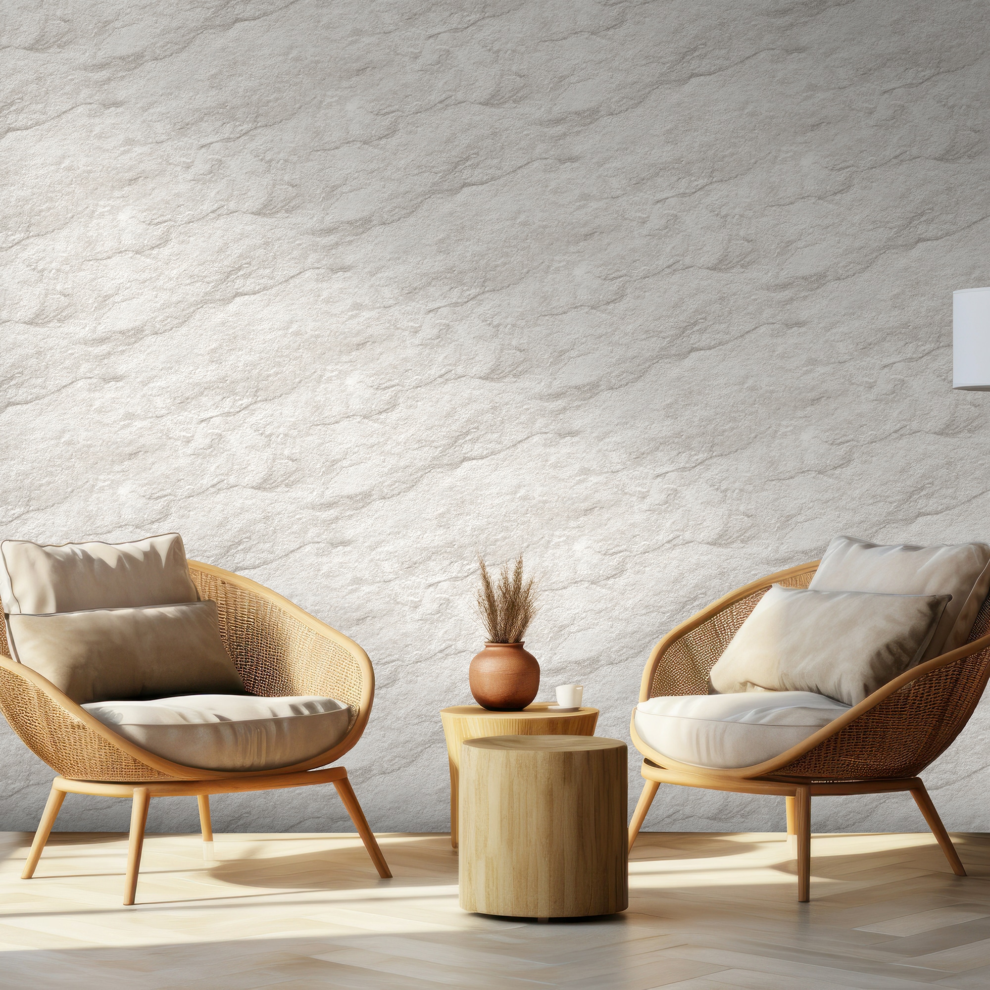 Veer Decor Stone Serenity Luxurious Stone Gray Chalk Wallpaper in the ...