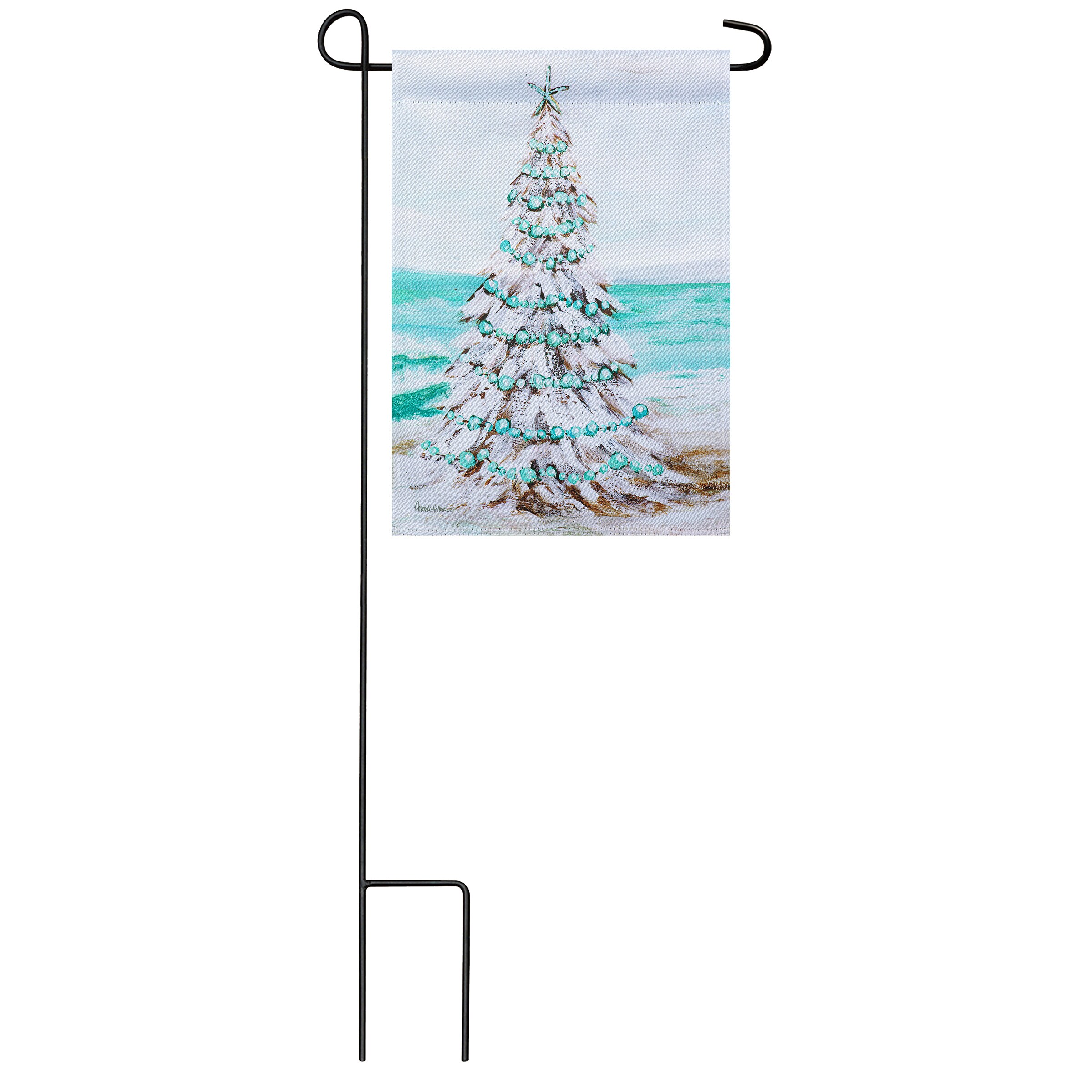 Style Selections 1.25-ft W x 3.33-ft H Christmas Embroidered Garden ...