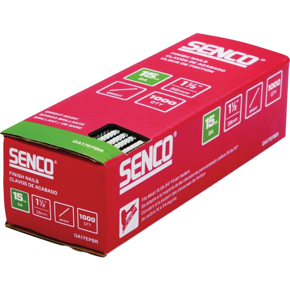 SENCO DA17EPBR 15 Gauge Angled Finish Nails 1000 Count Bright Finish ...