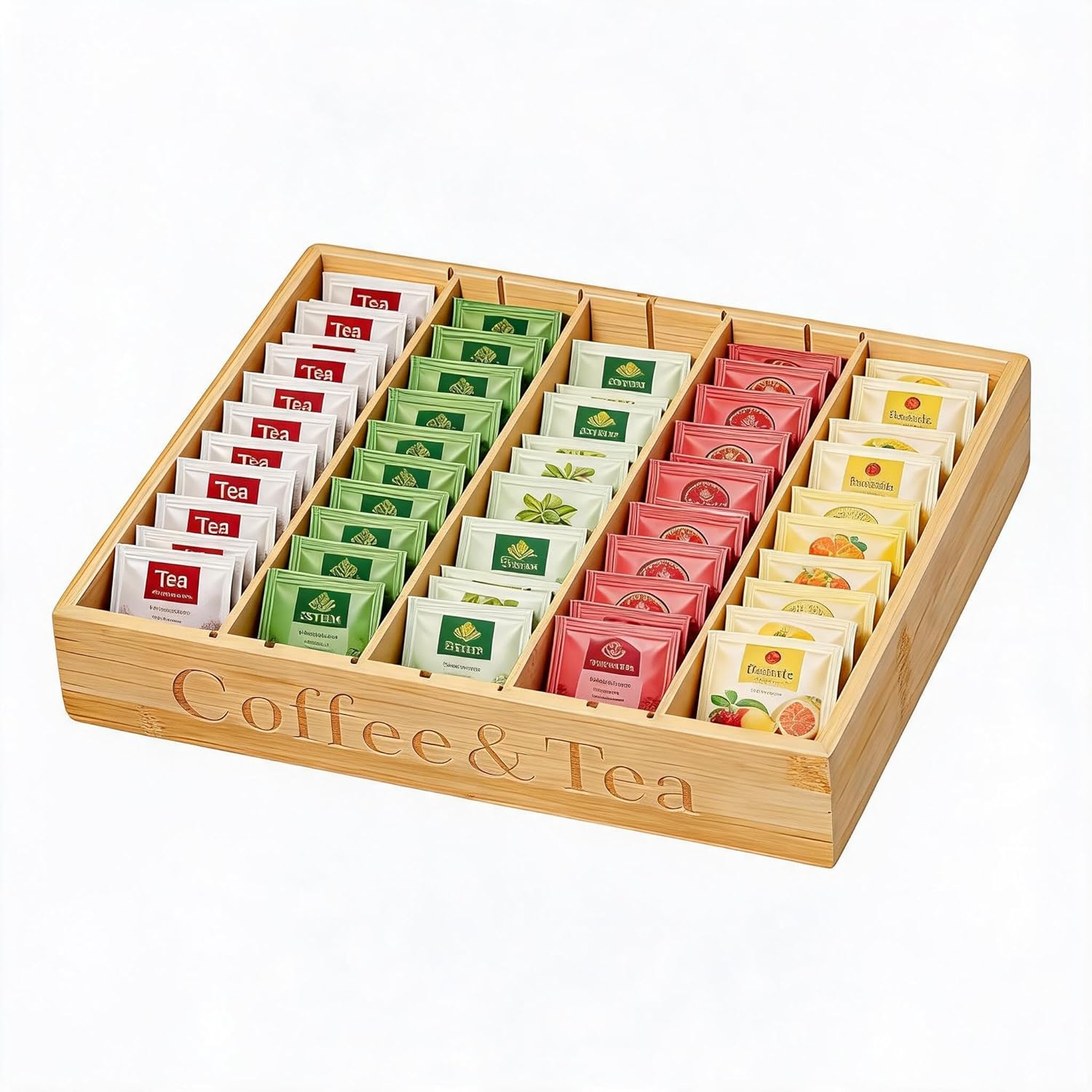 GAOMON Wooden Coffee Pod Organizer for Countertop Holds 30 Plus ...