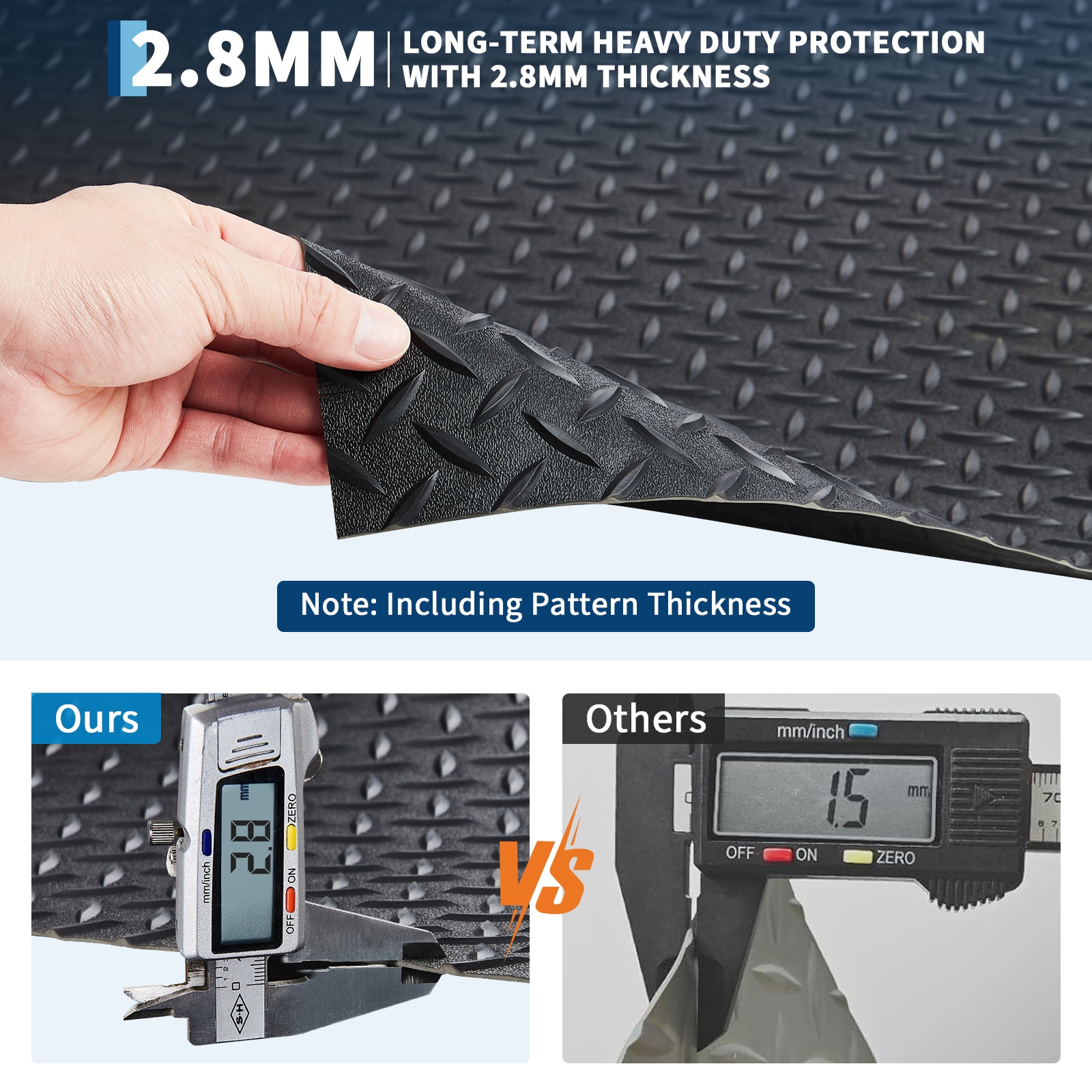 GarveeLife 8 x 20 FT Garage Floor Mat Diamond Plate Vinyl Garage ...