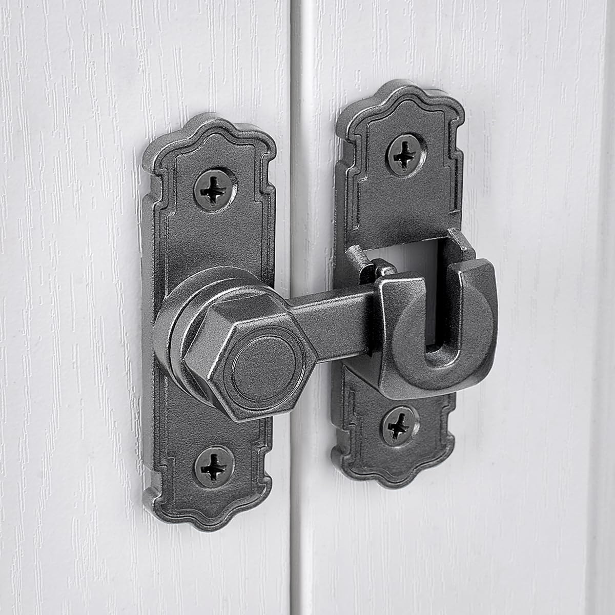 Vrbgify Aluminum Alloy 90 180 Degree Barn Door Lock Latch Right Angle ...