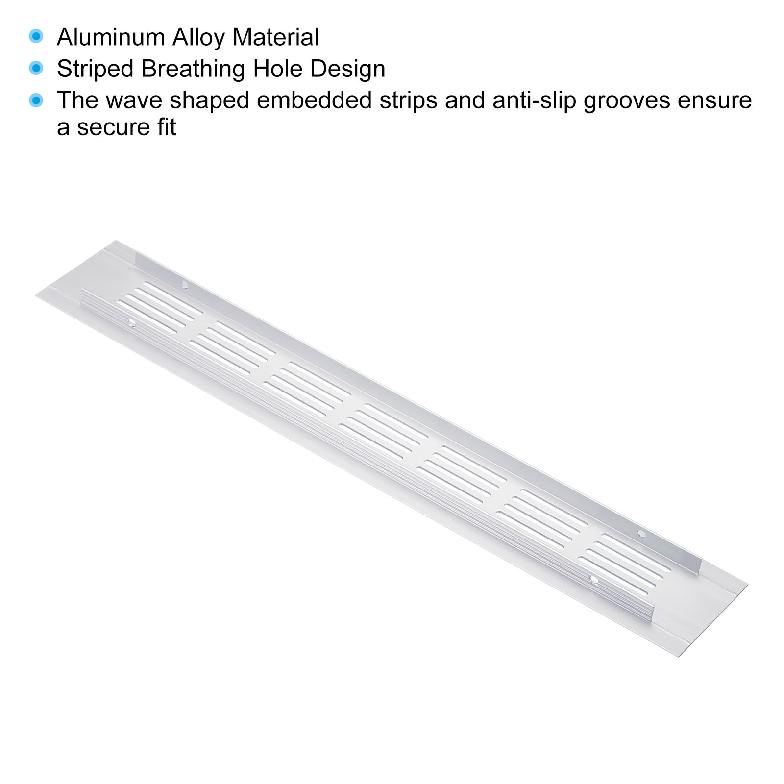 PATIKIL 12 x 2inch Door Air Vent Cover 2pcs Aluminum Grille Ventilation ...